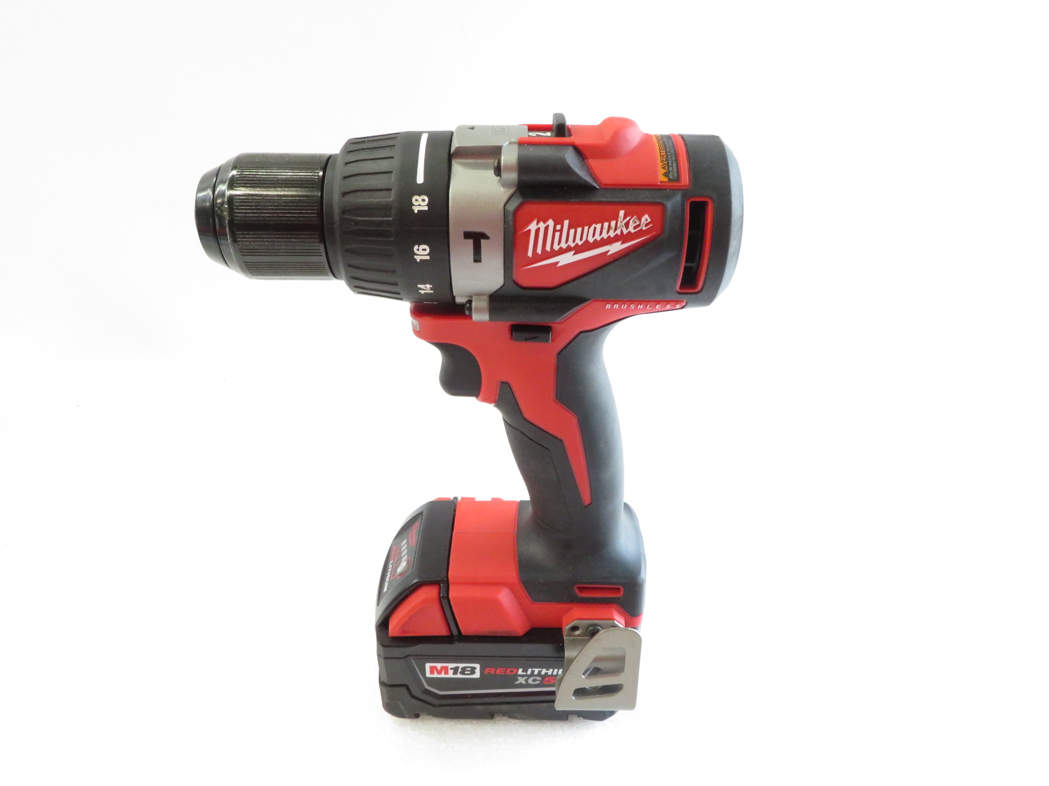 Milwaukee 2902-20 M18 18V Brushless Cordless 1/2" Compact Hammer Drill ...