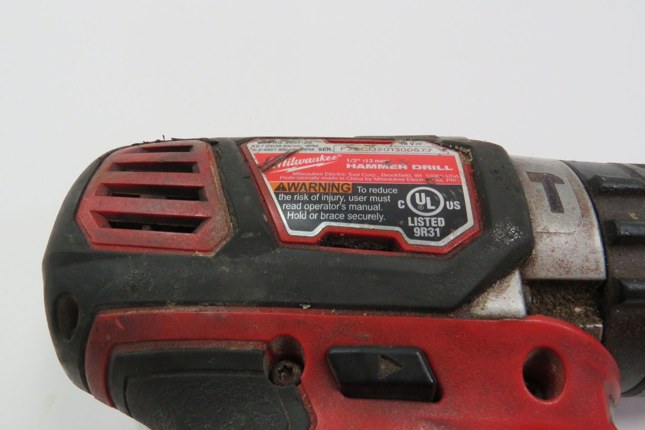 Milwaukee 2607-20 M18 18V Lithium-Ion Cordless 1/2" Hammer Drill
