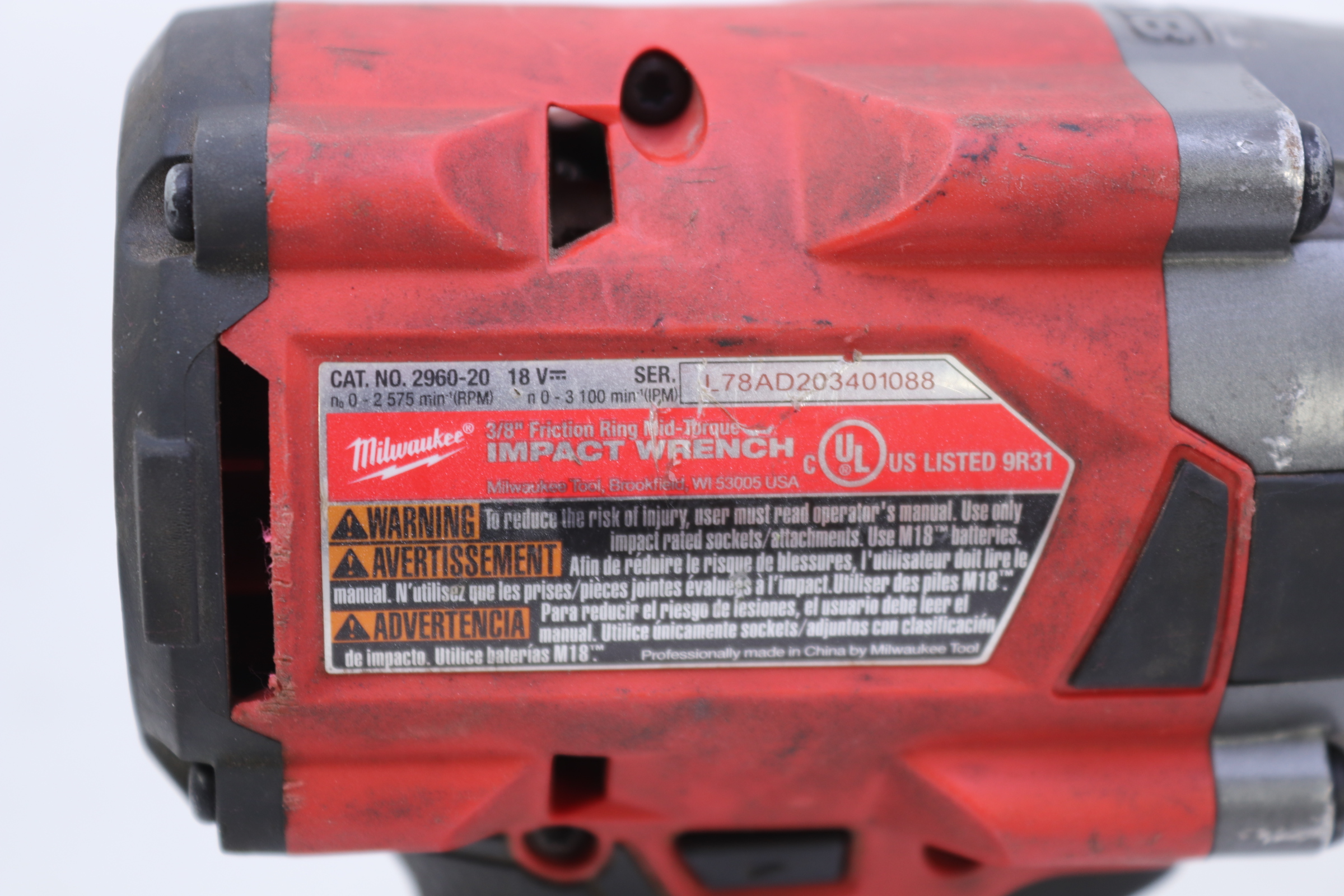 Milwaukee 2960-20 M18 FUEL GEN-2 18V Brushless 3/8" Cordless Impact Wrench