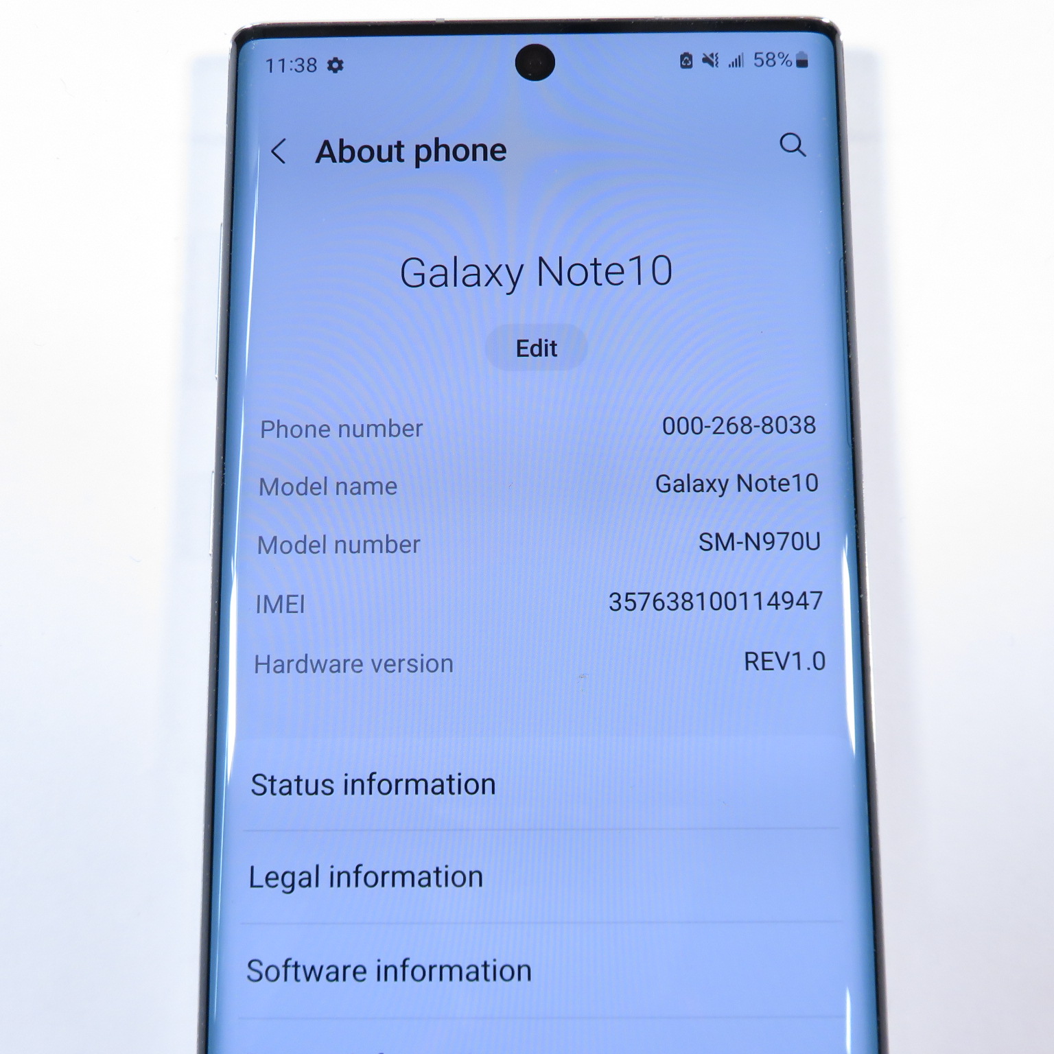 Samsung Galaxy Note10 Sm N970u Gsm Cdma 4g Lte 256gb Storage