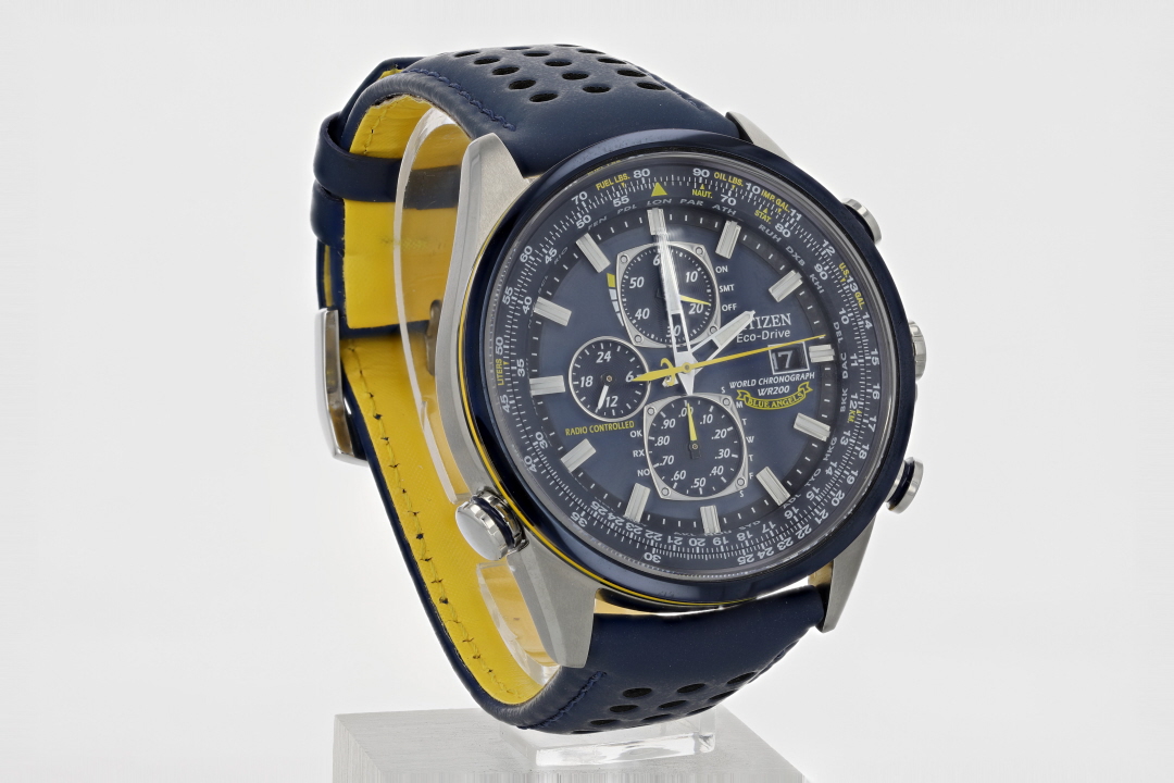 Citizen World Chronograph A-T Blue Angels Edition Blue Dial Men's ...