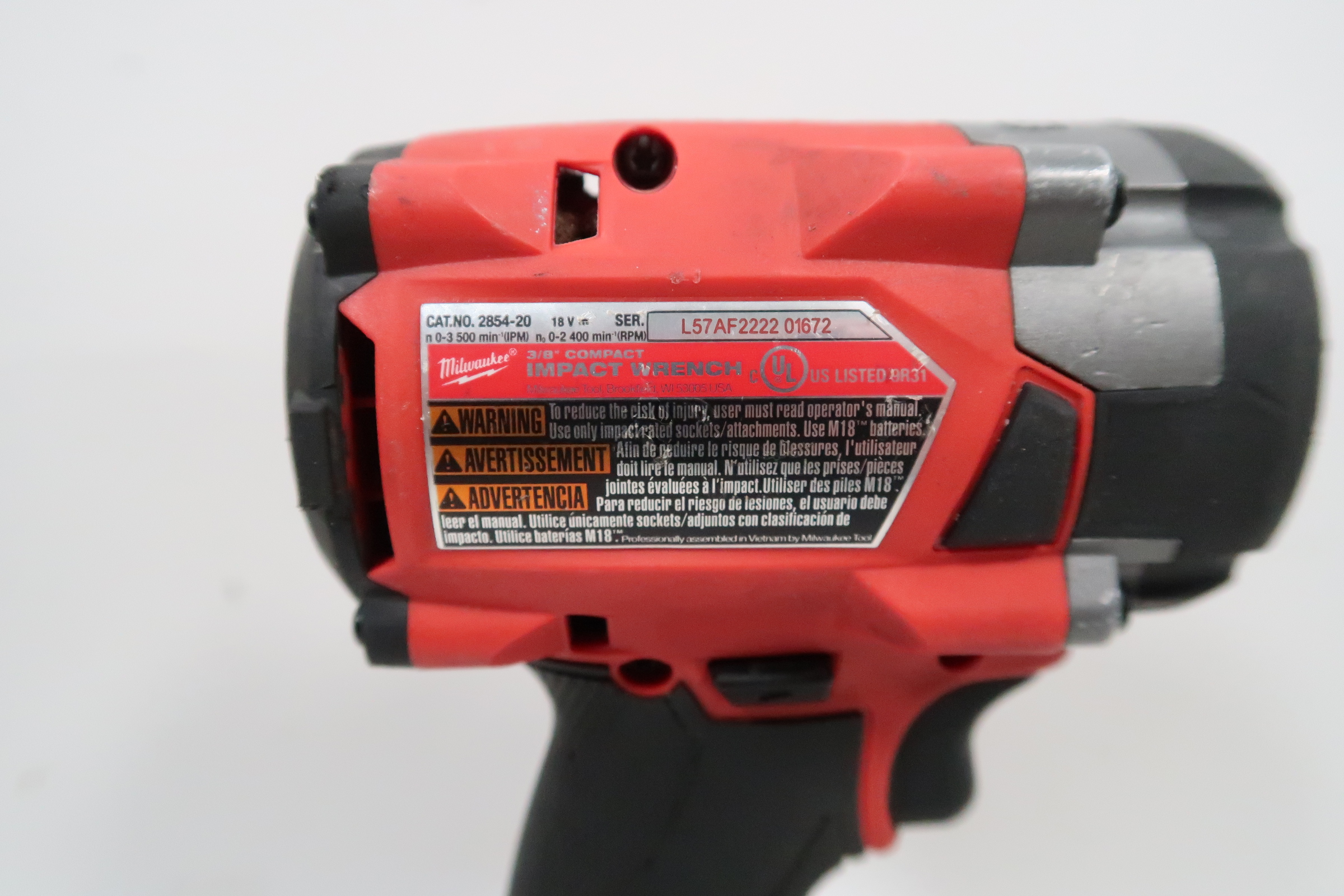 Milwaukee 2854-20 M18 FUEL GEN-3 18V Li-Ion Cordless 3/8" Compact ...
