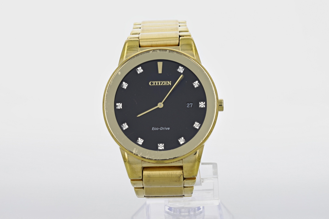 Citizen Axiom Diamond-Accent 40mm Black Dial Stainless Steel Men's ...