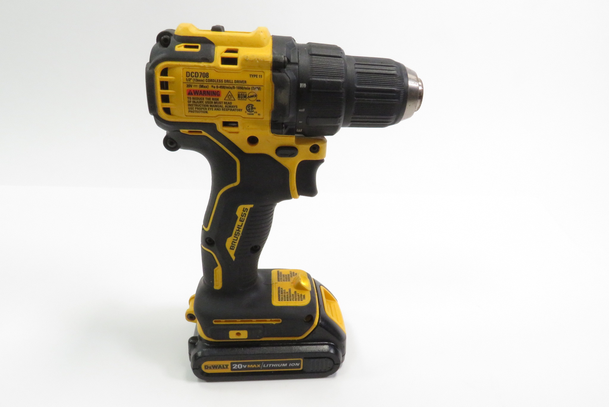 DeWalt DCD708 20V MAX Cordless Brushless Compact 1/2" Drill Driver