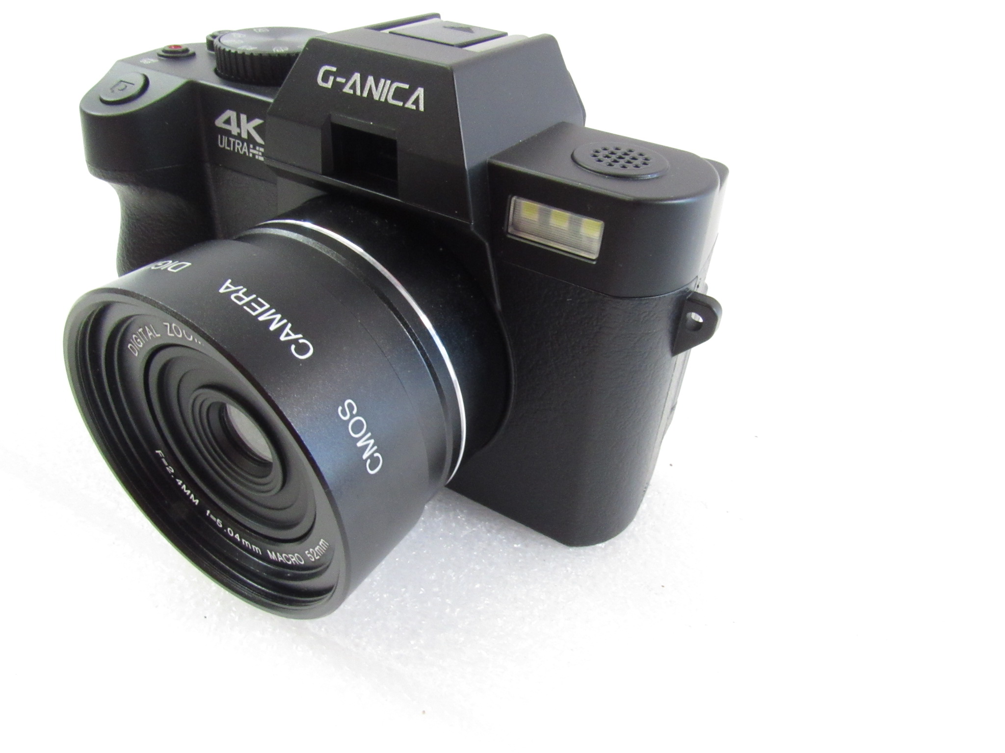 G-Anica Wd06 48MP 60FPS 4K Vlogging Video Camera Black 52mm Lens