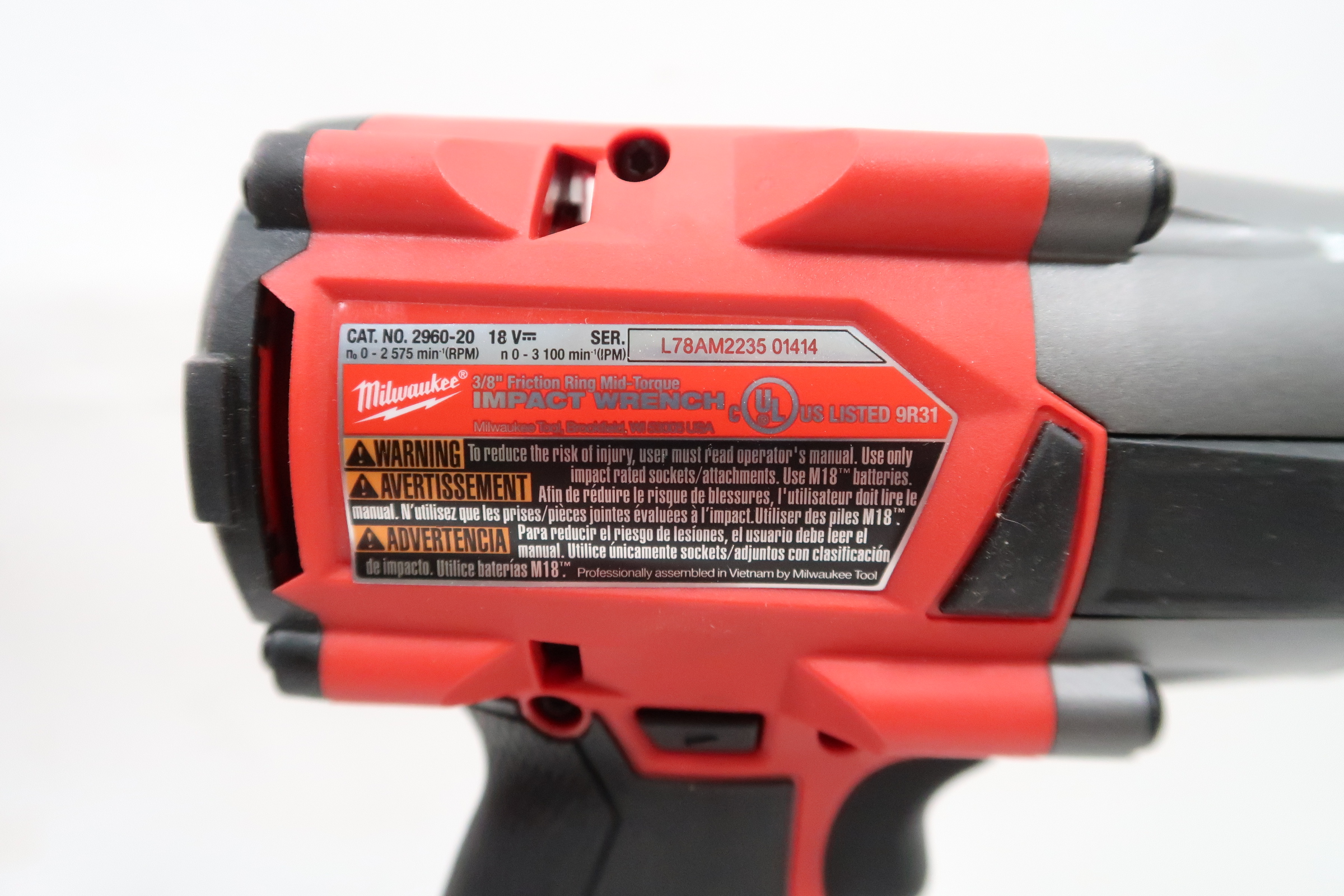 Milwaukee 2960-20 M18 FUEL GEN-2 18V Brushless 3/8" Cordless Impact Wrench