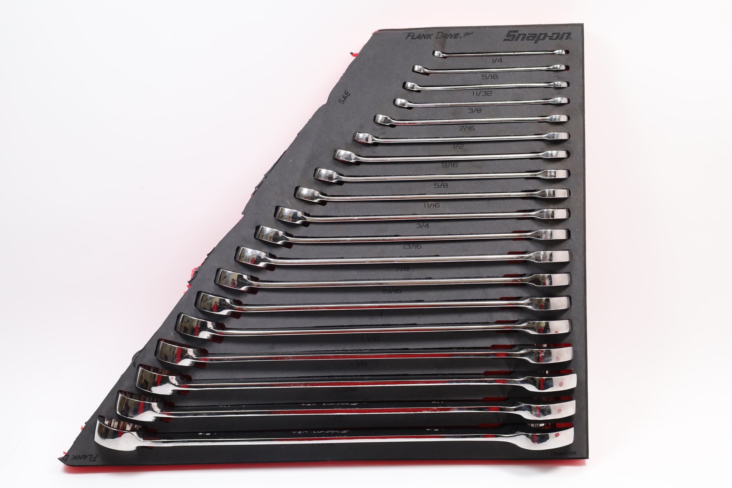 Snap-On Tools Flank Drive SOEXFSET1BR 19-Piece 12-Point SAE Combination ...