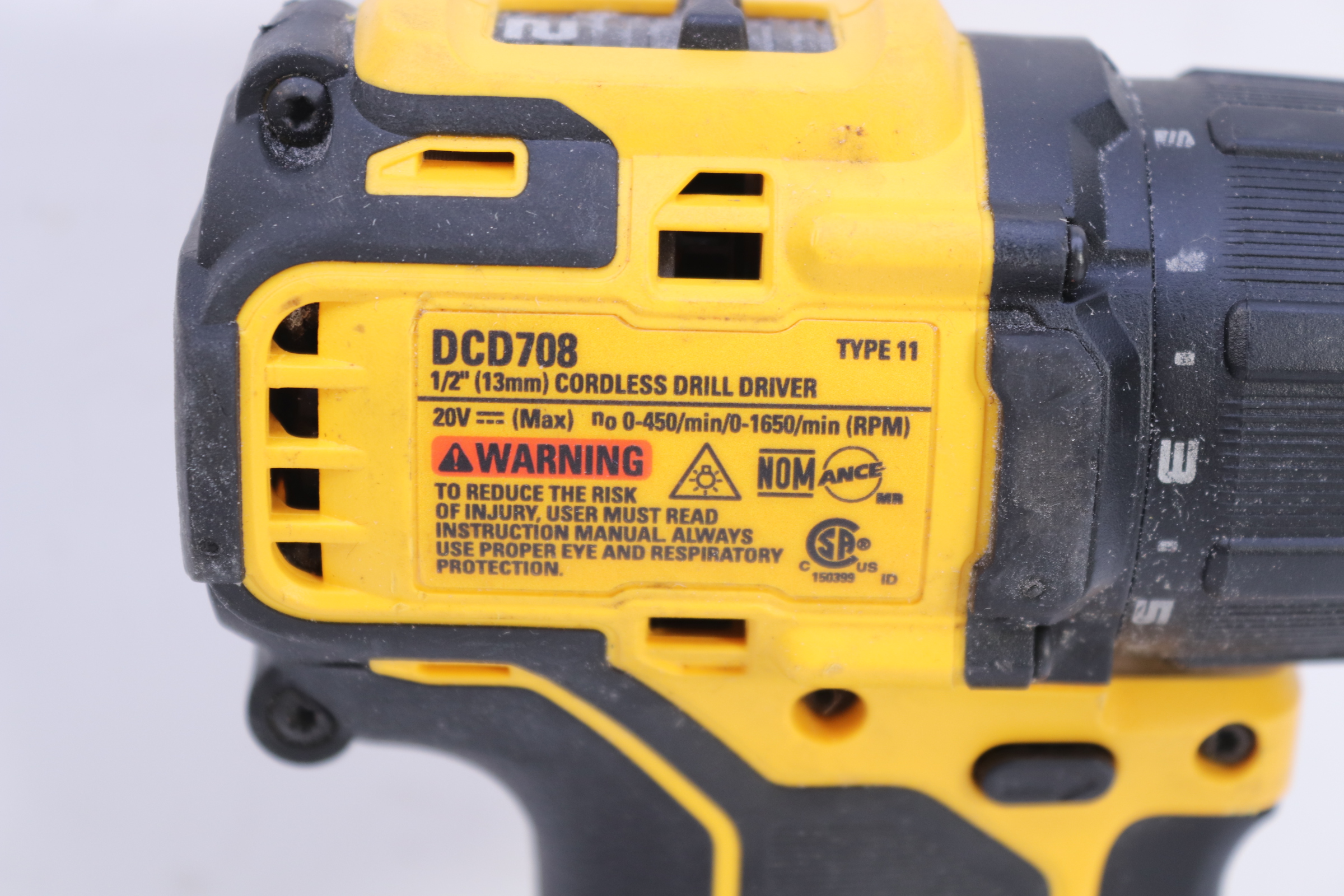 DeWalt DCD708 20V MAX Cordless Brushless Compact 1/2" Drill Driver
