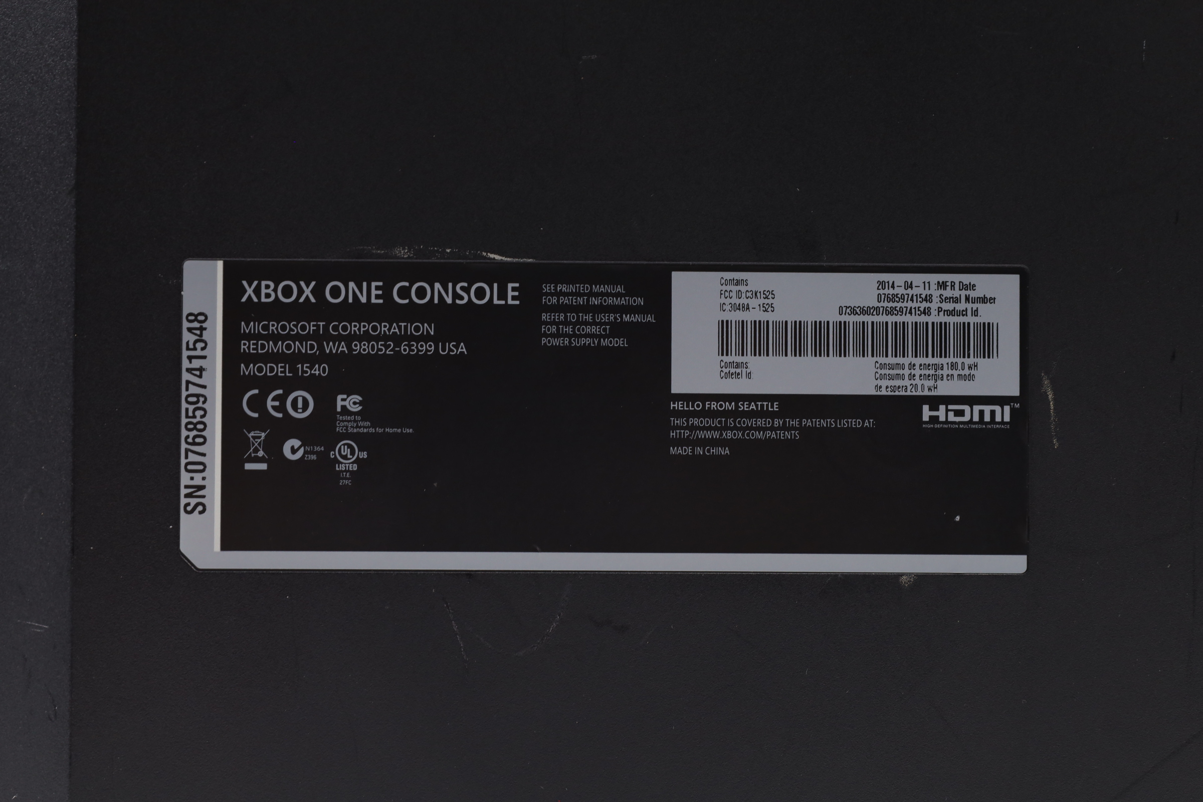 Microsoft Xbox One 1540 1TB Video Game Console - Black (1460)