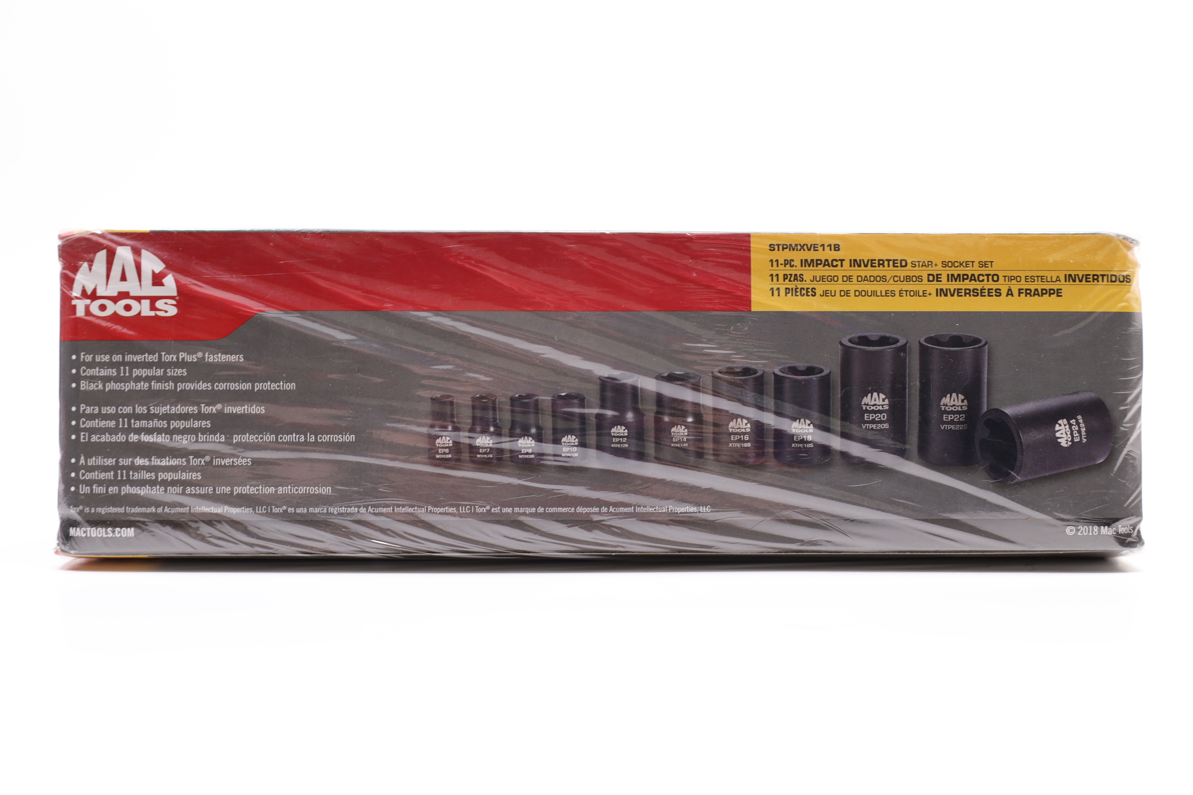 Mac Tools STPMXVE11B 11-Piece Inverted Star Plus Impact Socket Set