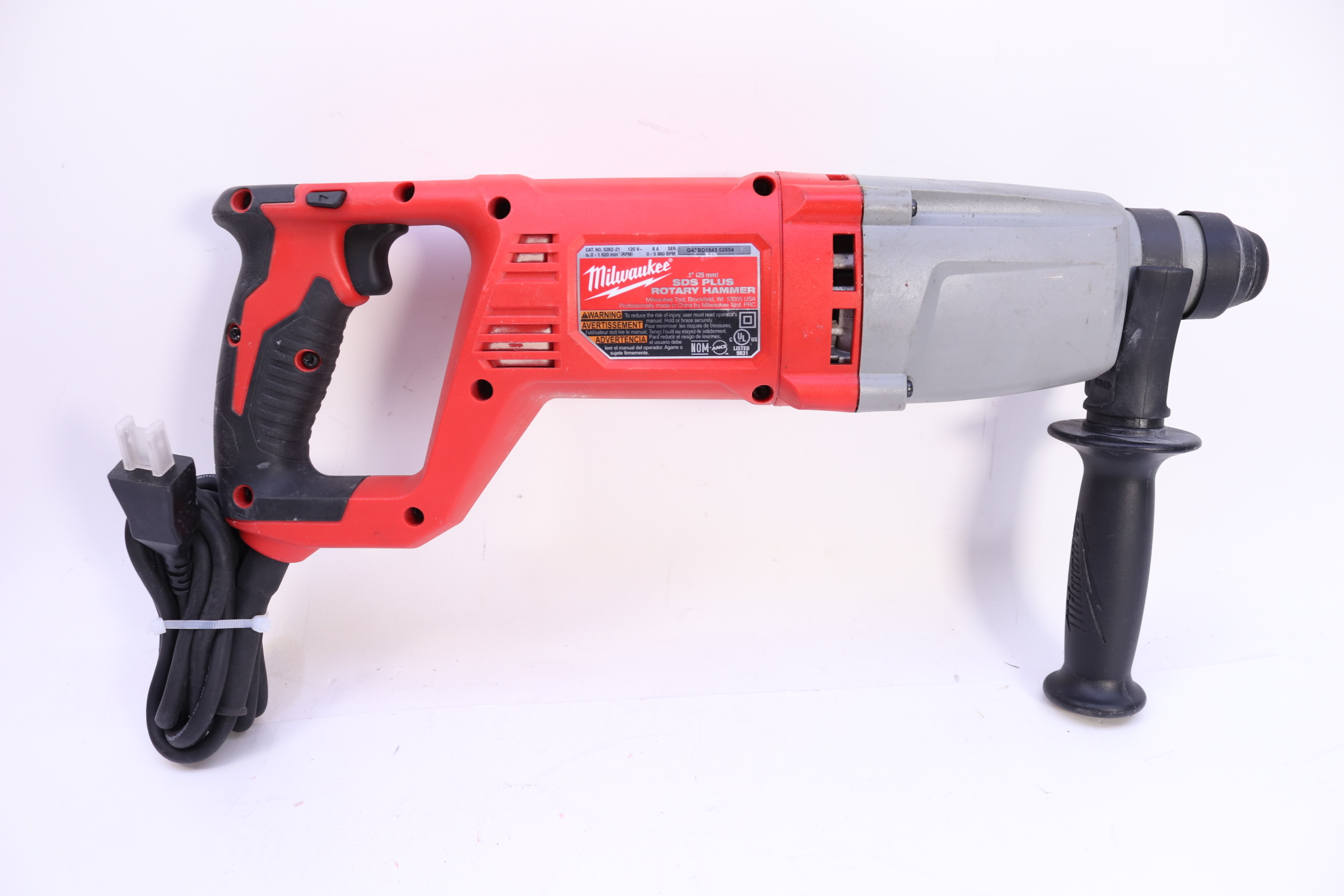 Milwaukee 5262 21 8 Amp Corded 1 Sds D Handle Rotary Hammer