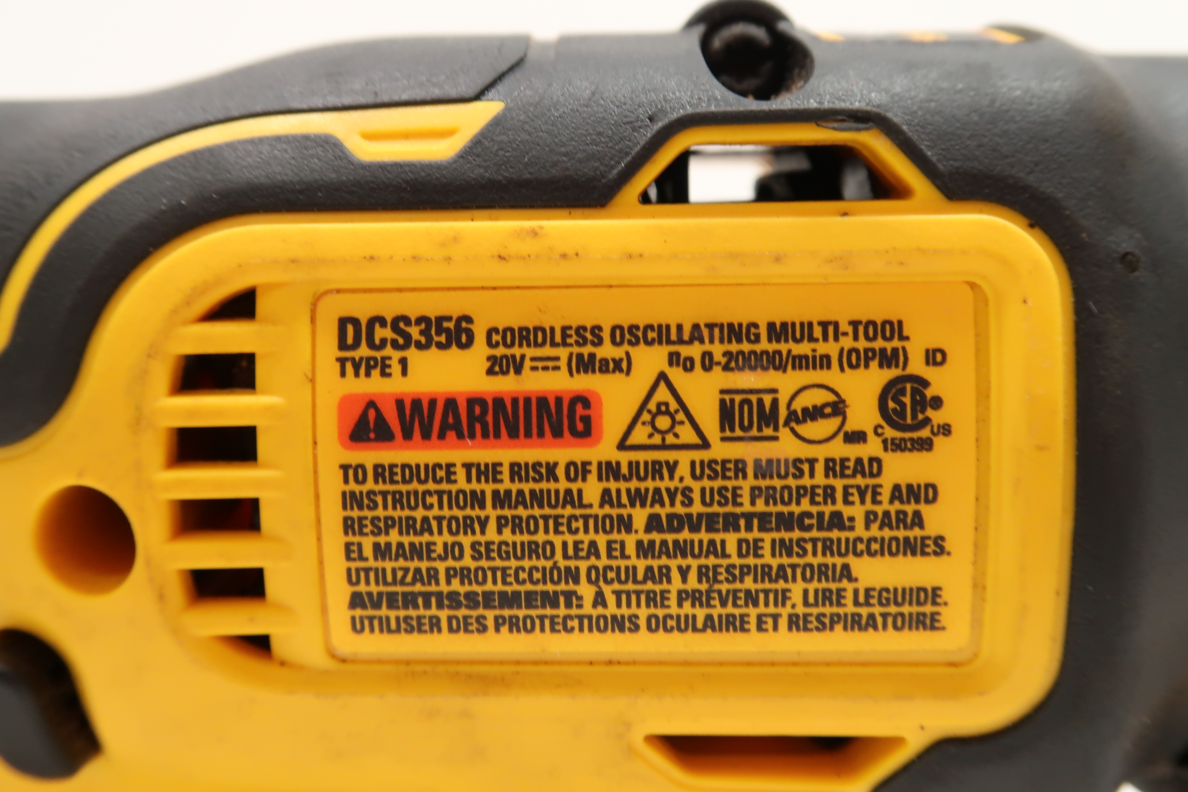 DeWalt DCS356 20-Volt MAX Brushless Lithium-Ion 3-Speed Oscillating ...