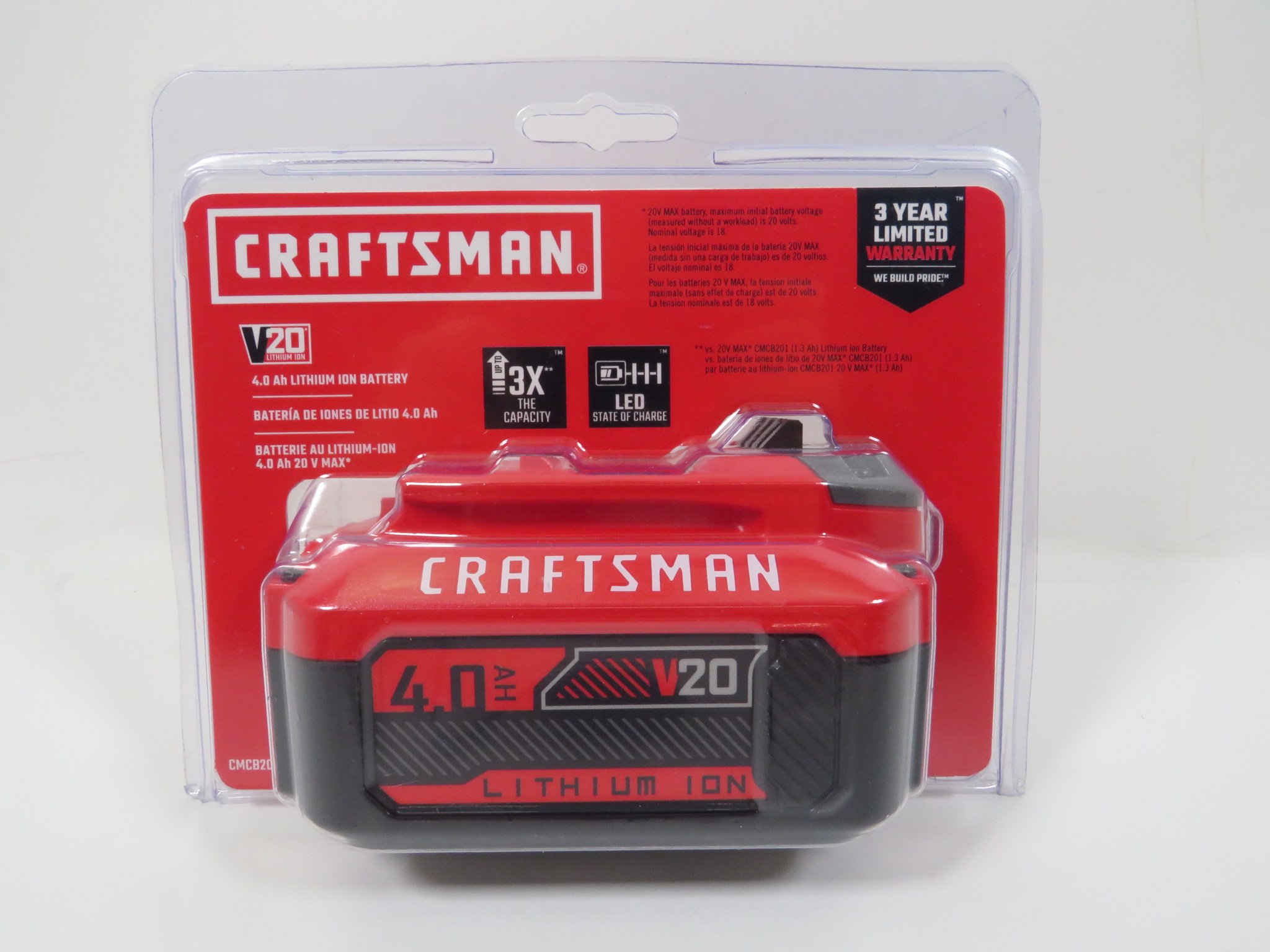 Craftsman CMCB204 V20 4.0Ah Lithium Ion Battery