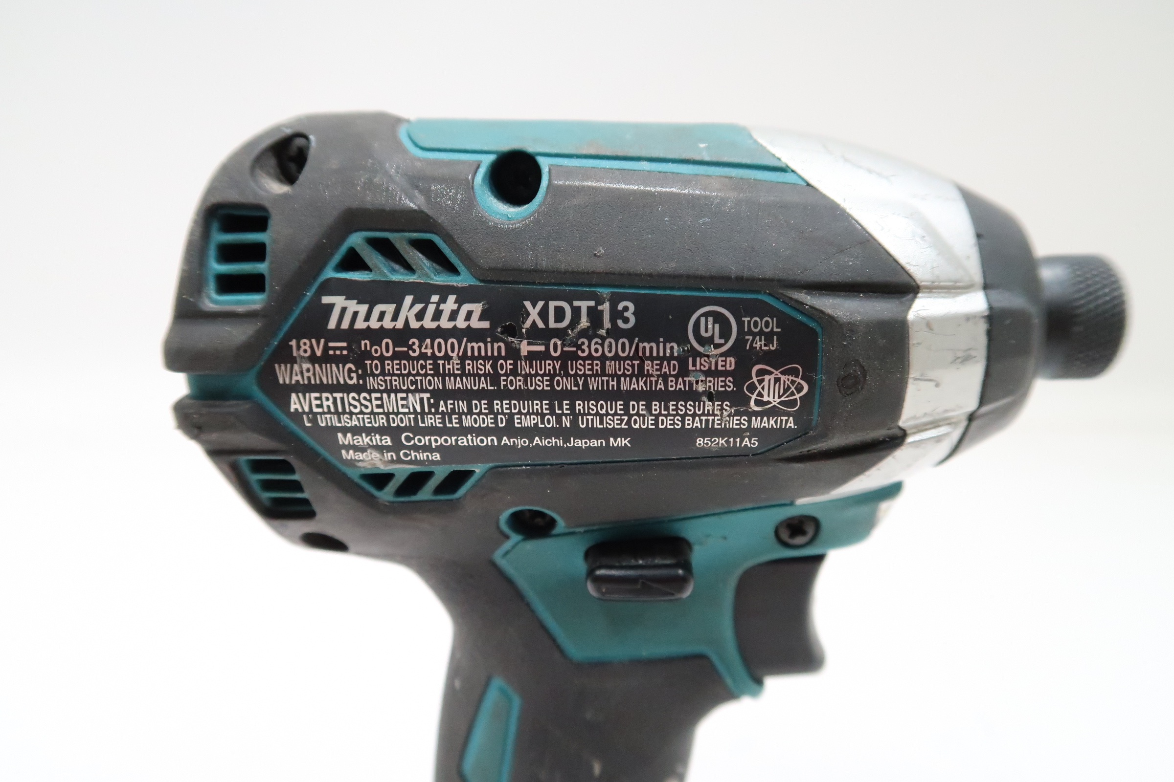 Makita XDT13 18V Brushless 1/4" Cordless Variable Speed Impact Driver 2943