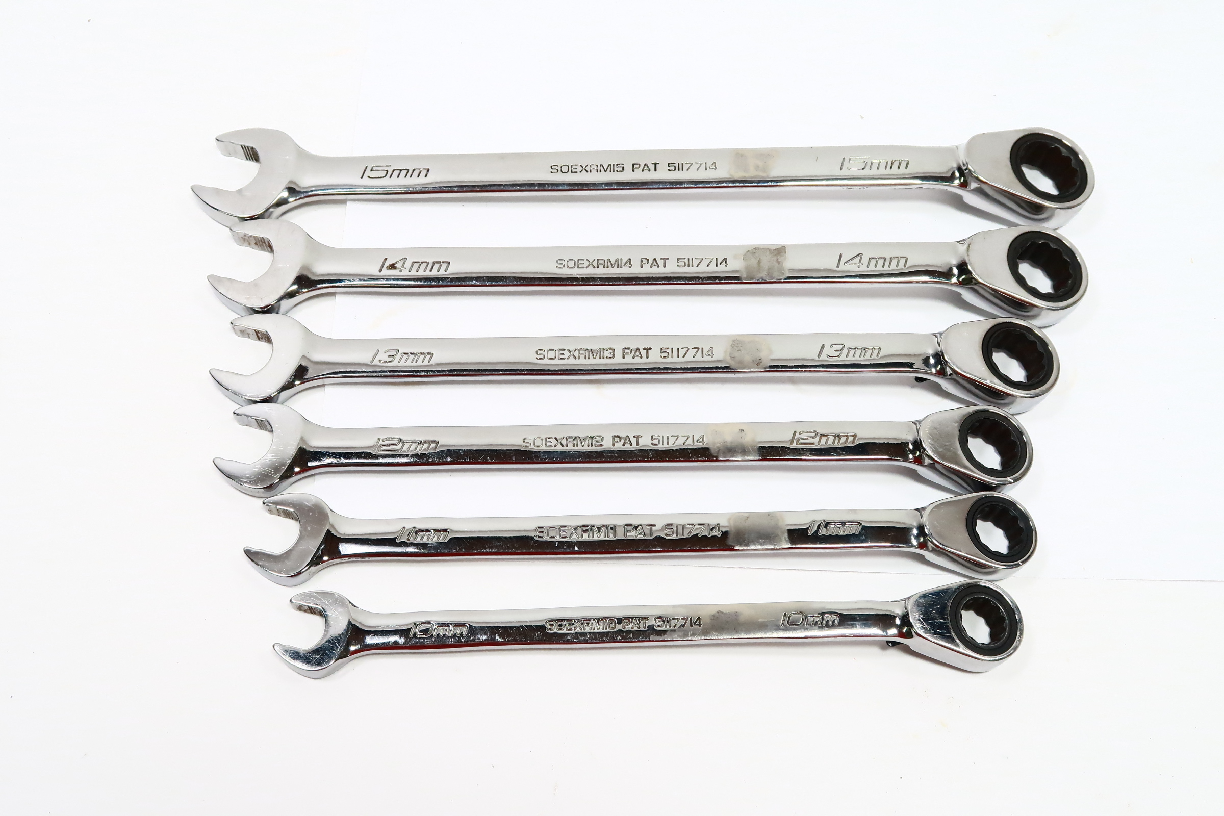 Snap-on SOEXM710 10 pc 12-Point Metric Flank Drive Plus Combination ...