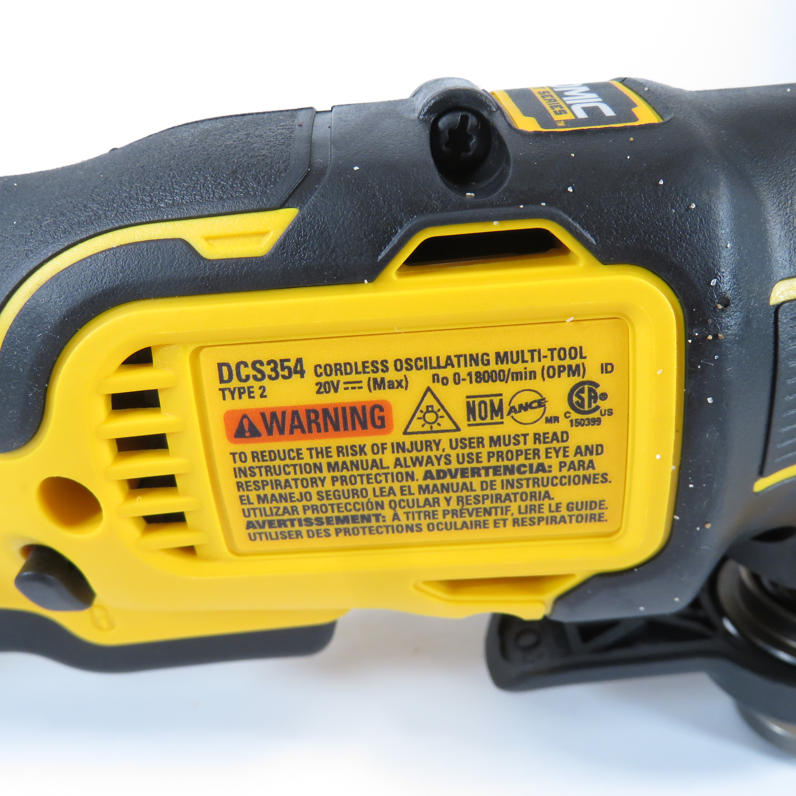 DEWALT DCS354 ATOMIC 20-Volt MAX Cordless Brushless Oscillating Multi-Tool