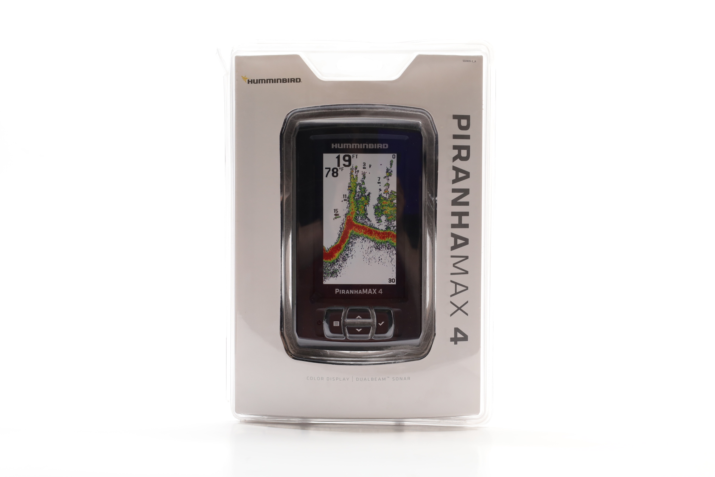 Humminbird PiranhaMAX 4 410150-1 Dual-Beam Sonar 4.3" Fishfinder