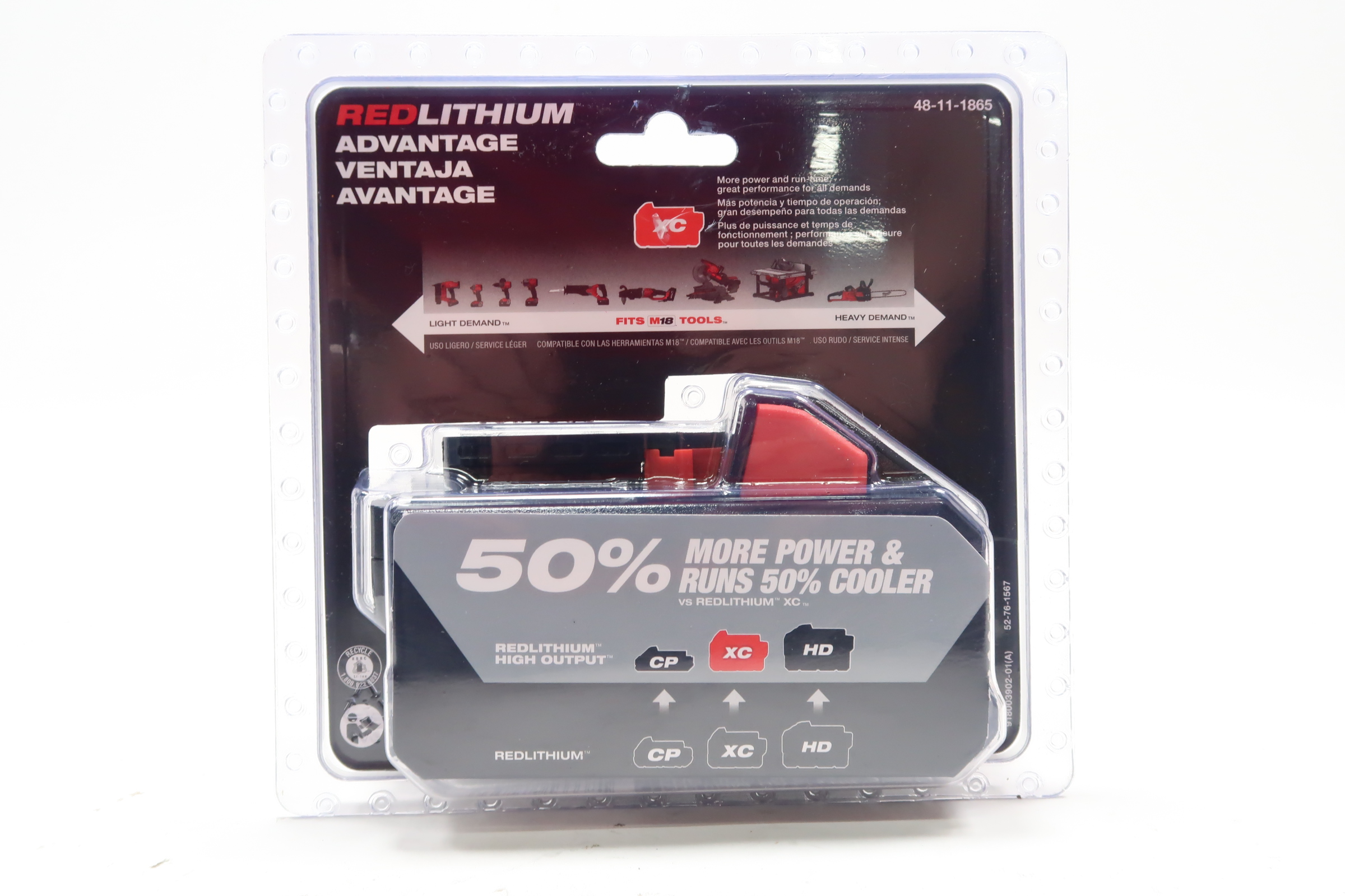 Milwaukee 48-11-1865 M18 18-Volt Lithium-Ion High Output 6.0Ah Battery ...