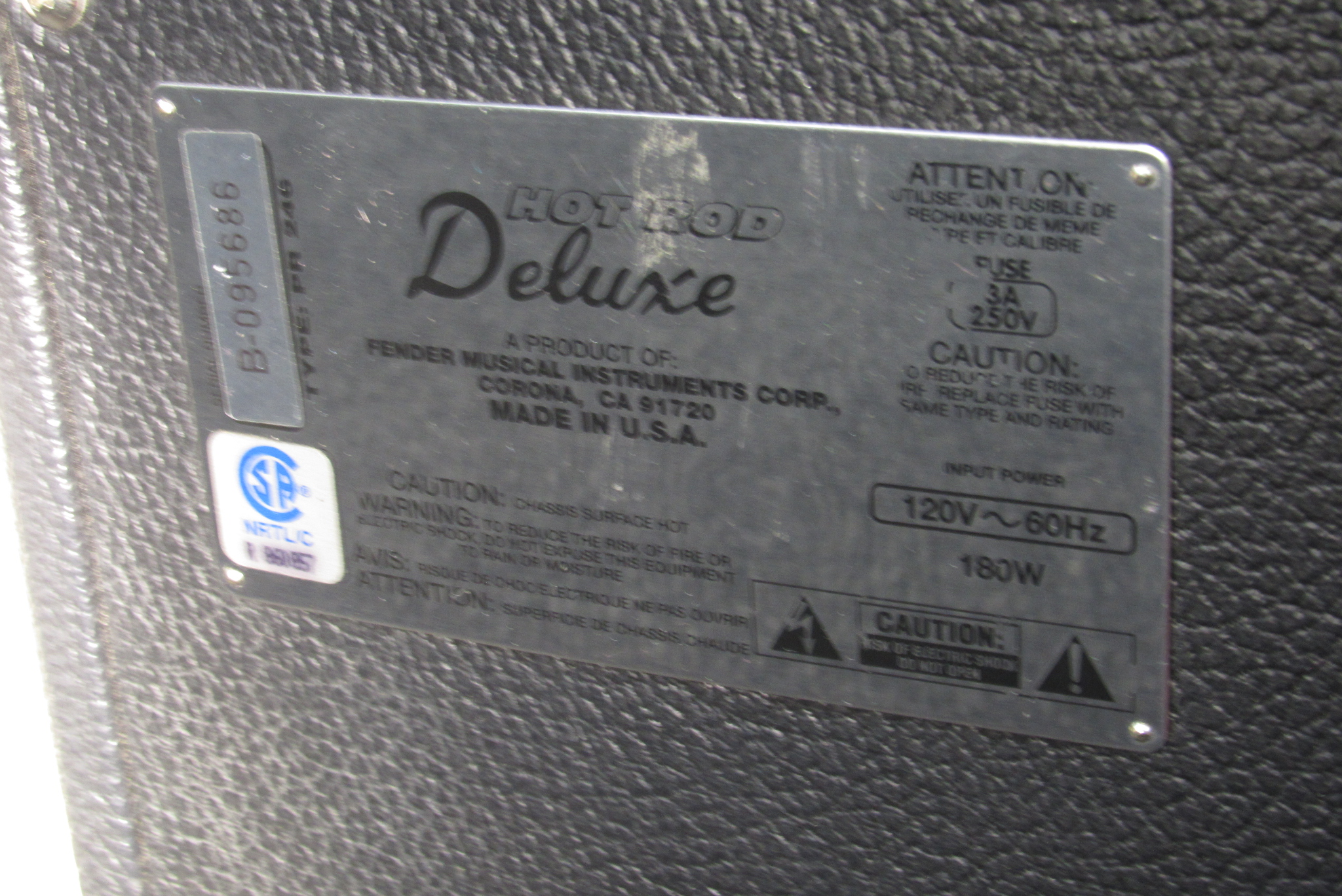 Fender USA Hot Rod Deluxe (PR 246) 40W 12'' Tube Guitar Amplifier ...