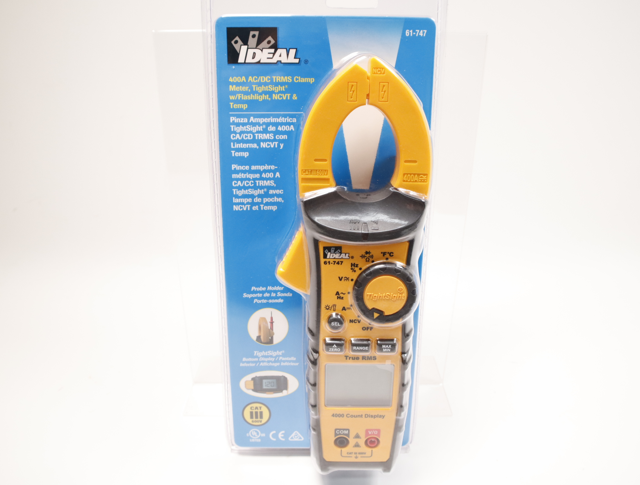 Ideal 61-747 400 Amp AC DC TRMS Clamp Meter CAT III