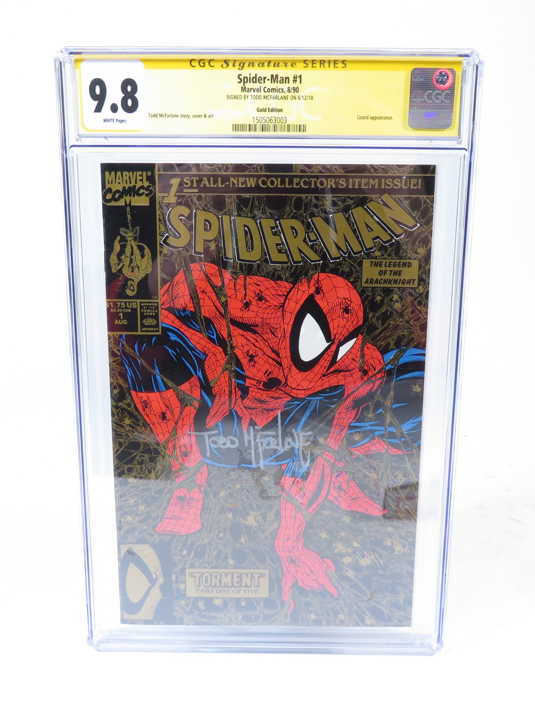 Spider-Man [Gold Edition] #1 (1990) Signed Todd McFarlane 9.8 CGC Comic Book