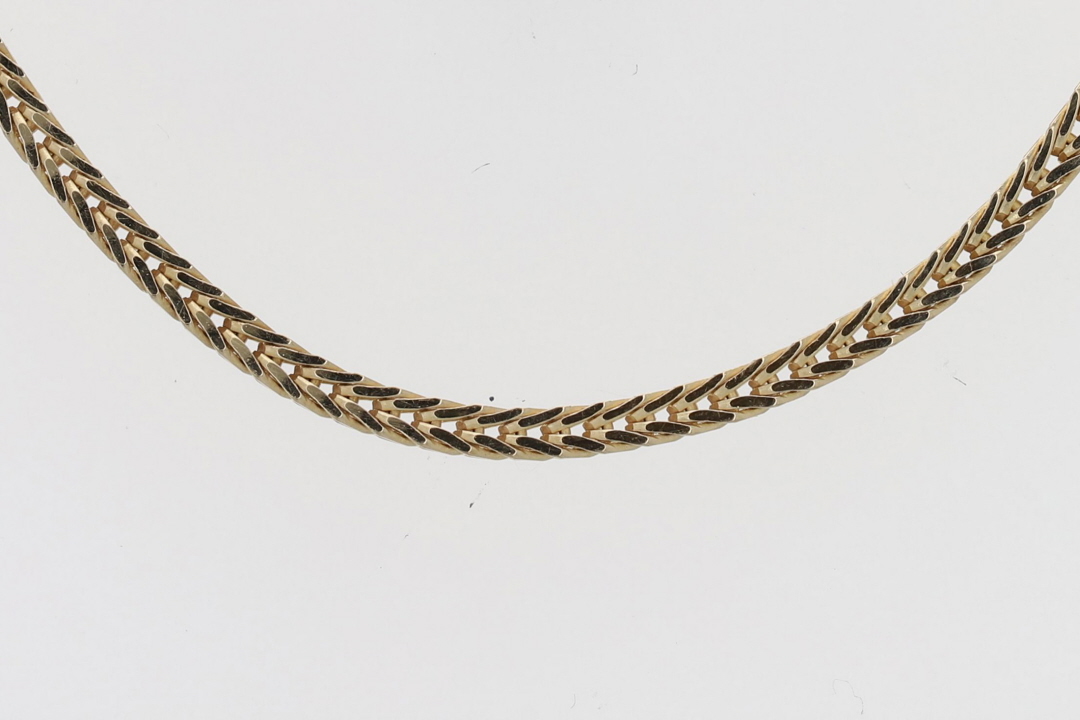 1.9mm Foxtail Link Chain 24" Necklace 14k Yellow Gold 6.99 Grams