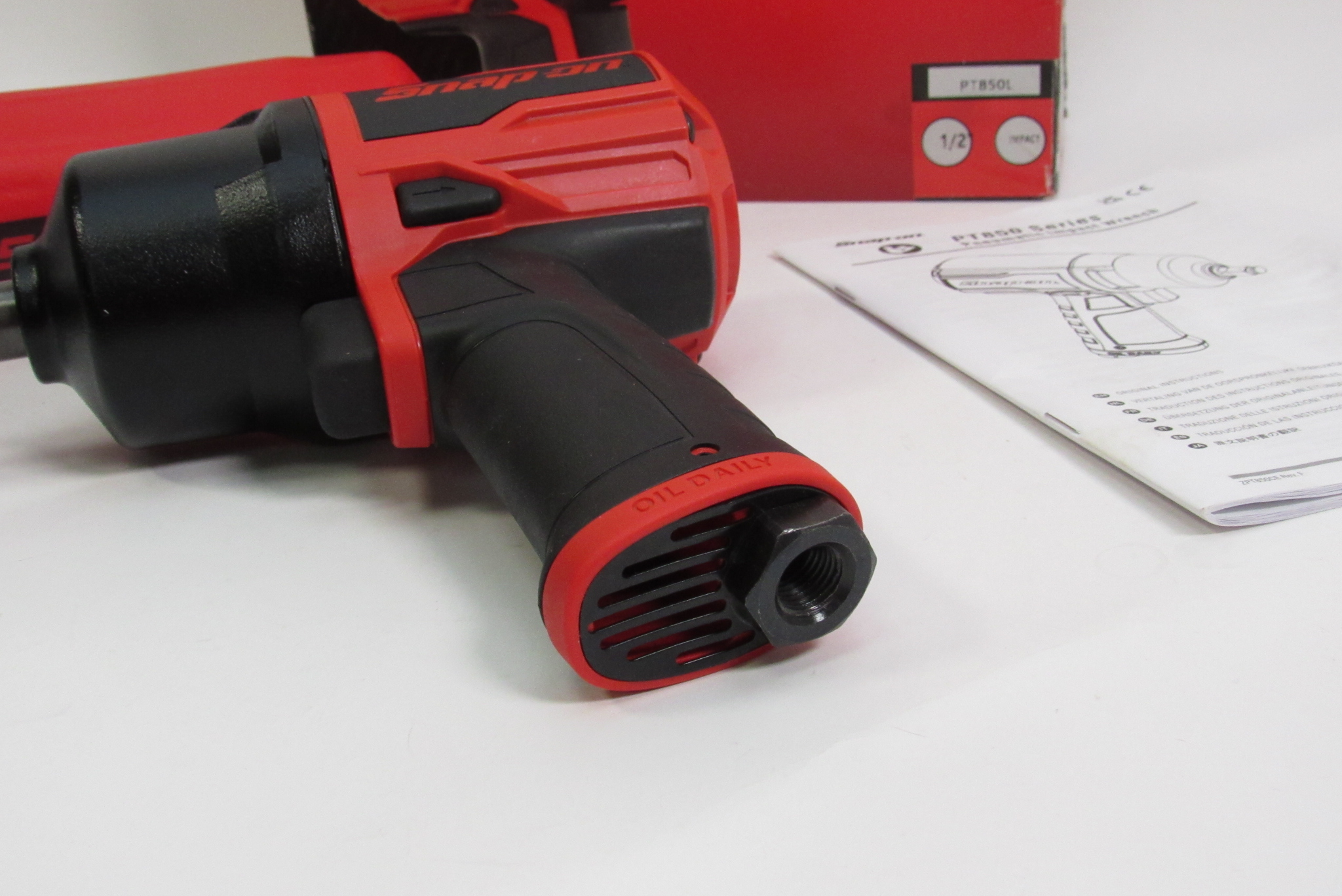 Snap-on Tools USA PT850L Air Pneumatic Long Anvil 1/2'' Drive Red ...