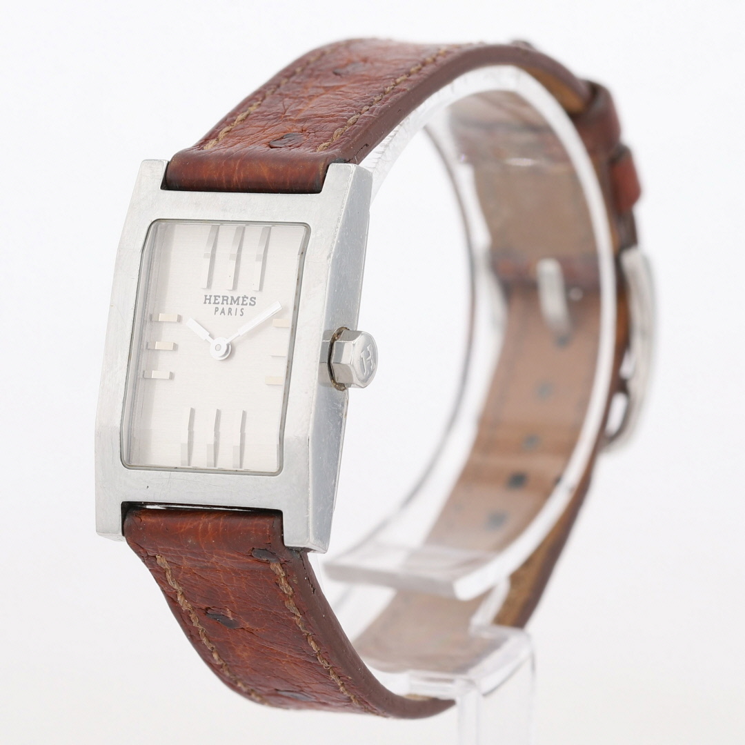 Hermès Tandem Silver Dial Quartz Stainless Steel Women's Wristwatch