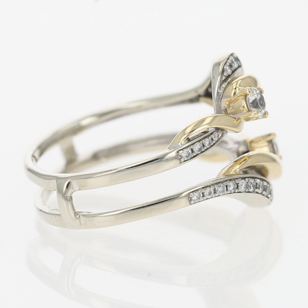 .45ctw Diamond Solitaire Enhancer Wedding Band Ring 14k Multi-Tone Gold ...