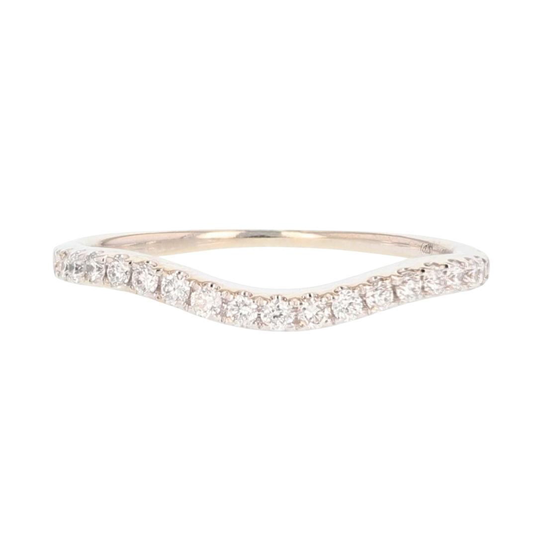 .20ctw Round Cut Diamond Contoured Wedding Band Ring 18k White Gold ...