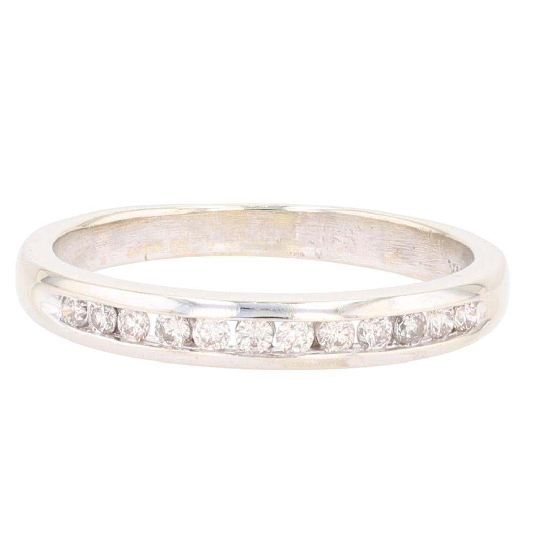 .20ctw Round Cut Diamond Channel-Set Wedding Band Ring 14k White Gold ...