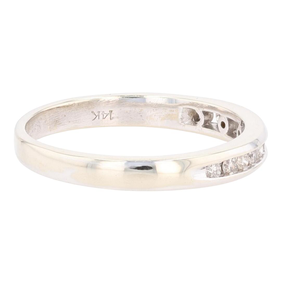 .20ctw Round Cut Diamond Channel-Set Wedding Band Ring 14k White Gold ...