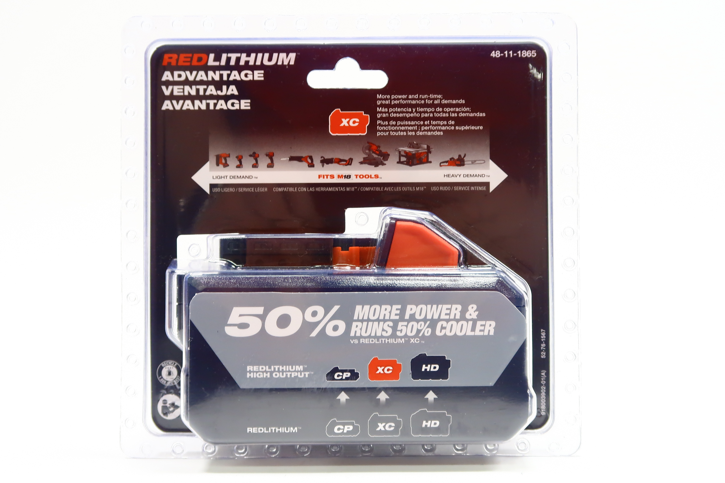 Milwaukee 48-11-1865 M18 18-Volt Li-Ion High Output 6.0Ah Battery Pack ...