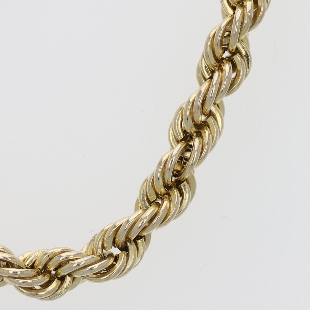 3.7mm Rope Link Chain 20.5" Necklace 10k Yellow Gold 6.99 Grams