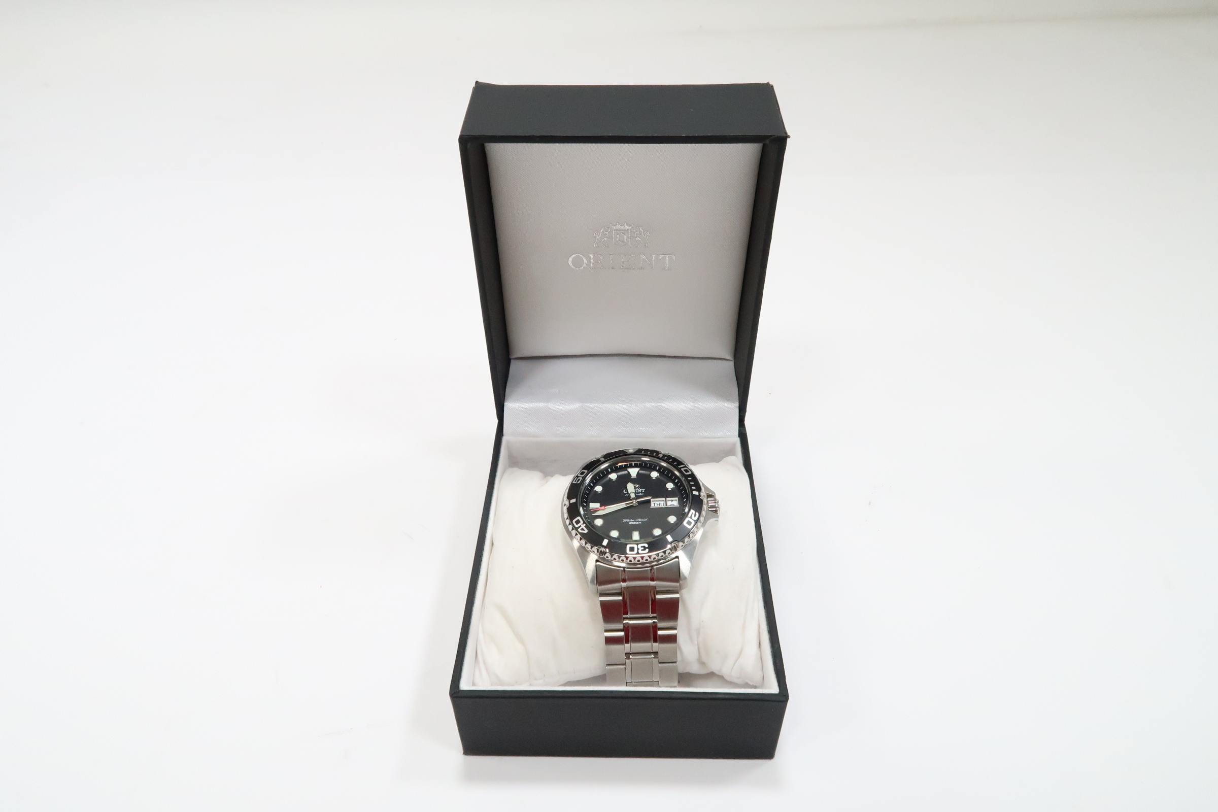 Orient Japanese 42mm Black Dial Automatic Stainless Steel Men's Wristwatch