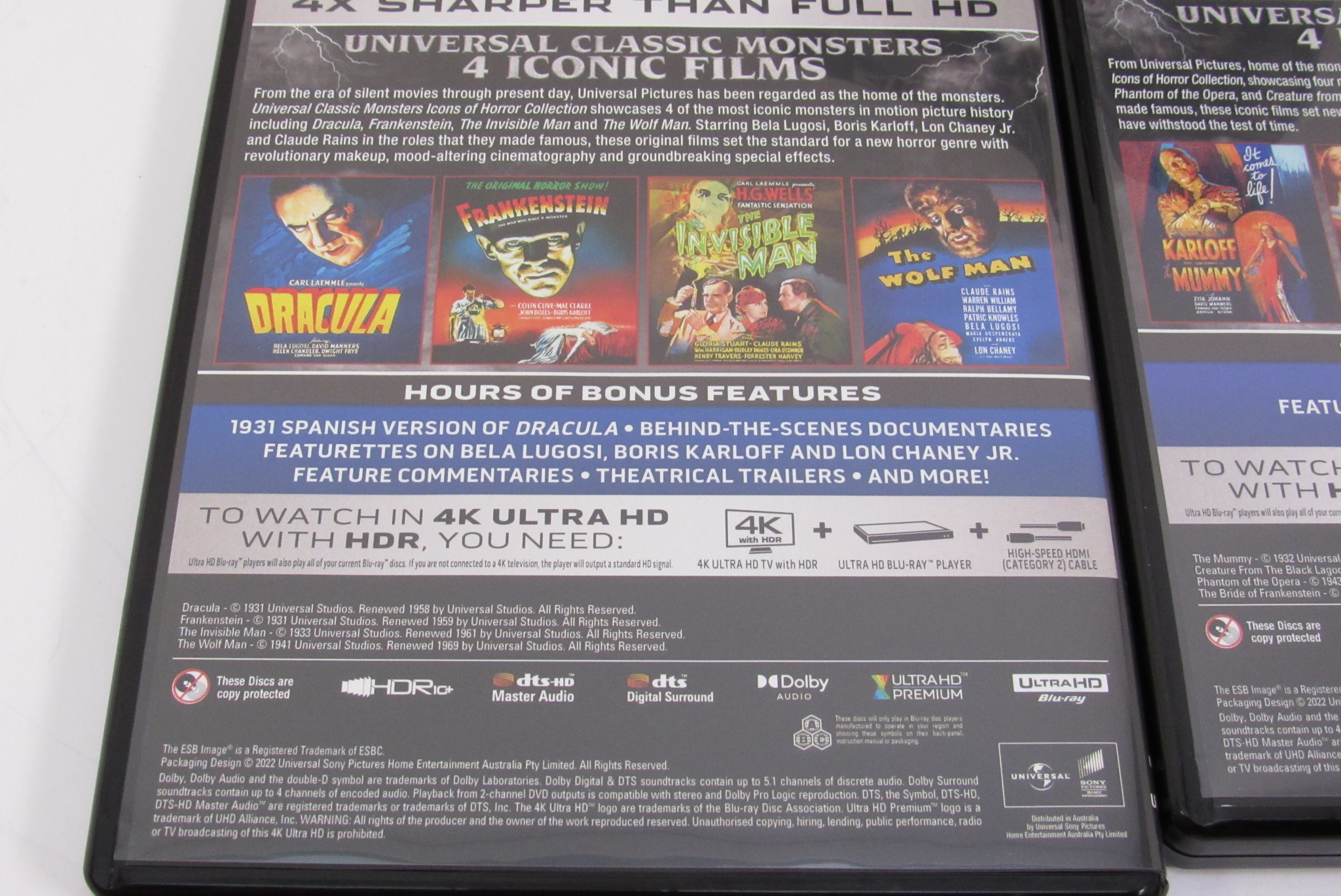 Universal Classic Monsters Icons of Horror 4K Ultra HD Blu-ray Collection