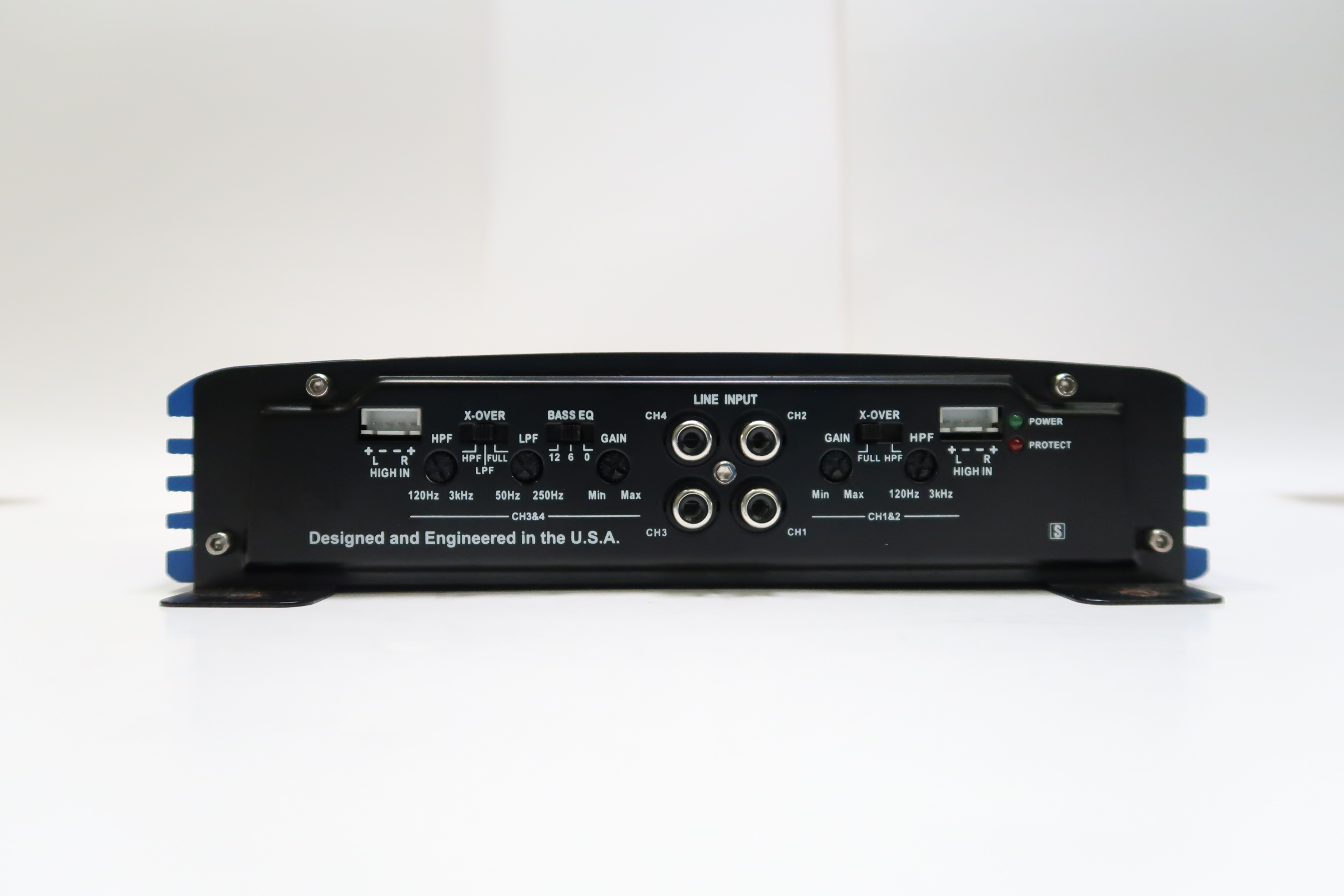 Crunch PowerDriveX 1000 Watt 4 Channel Exclusive Blue A/B Car Stereo ...