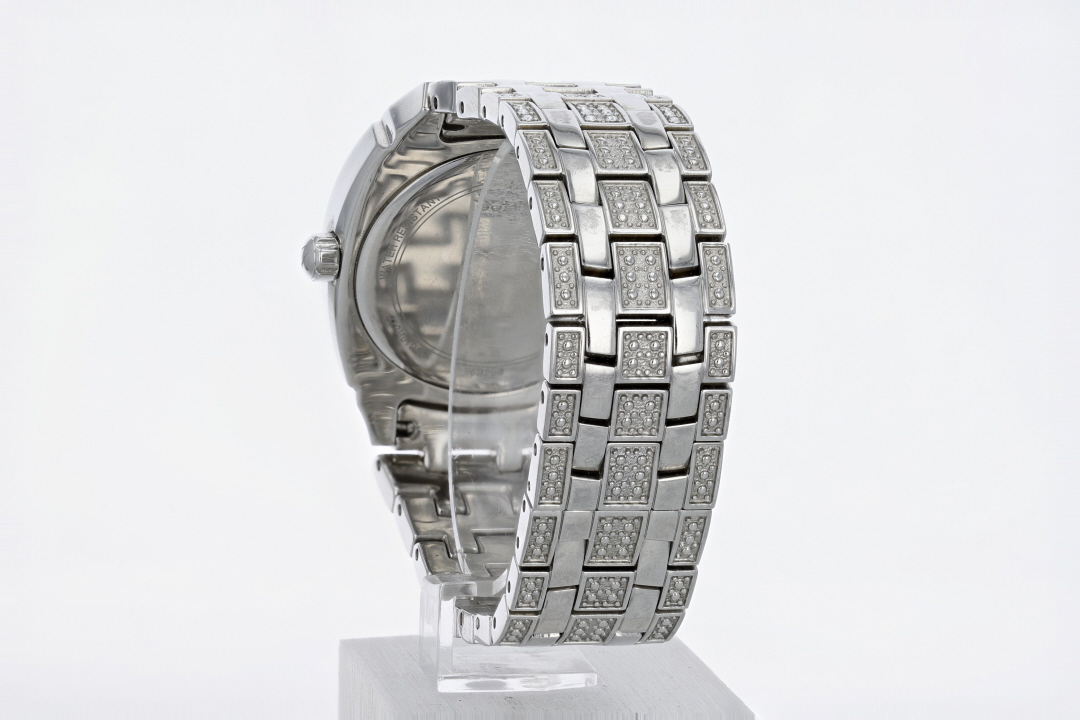 Bulova Phantom Crystal Pavé Silver Dial Quartz Stainless Steel Men's ...