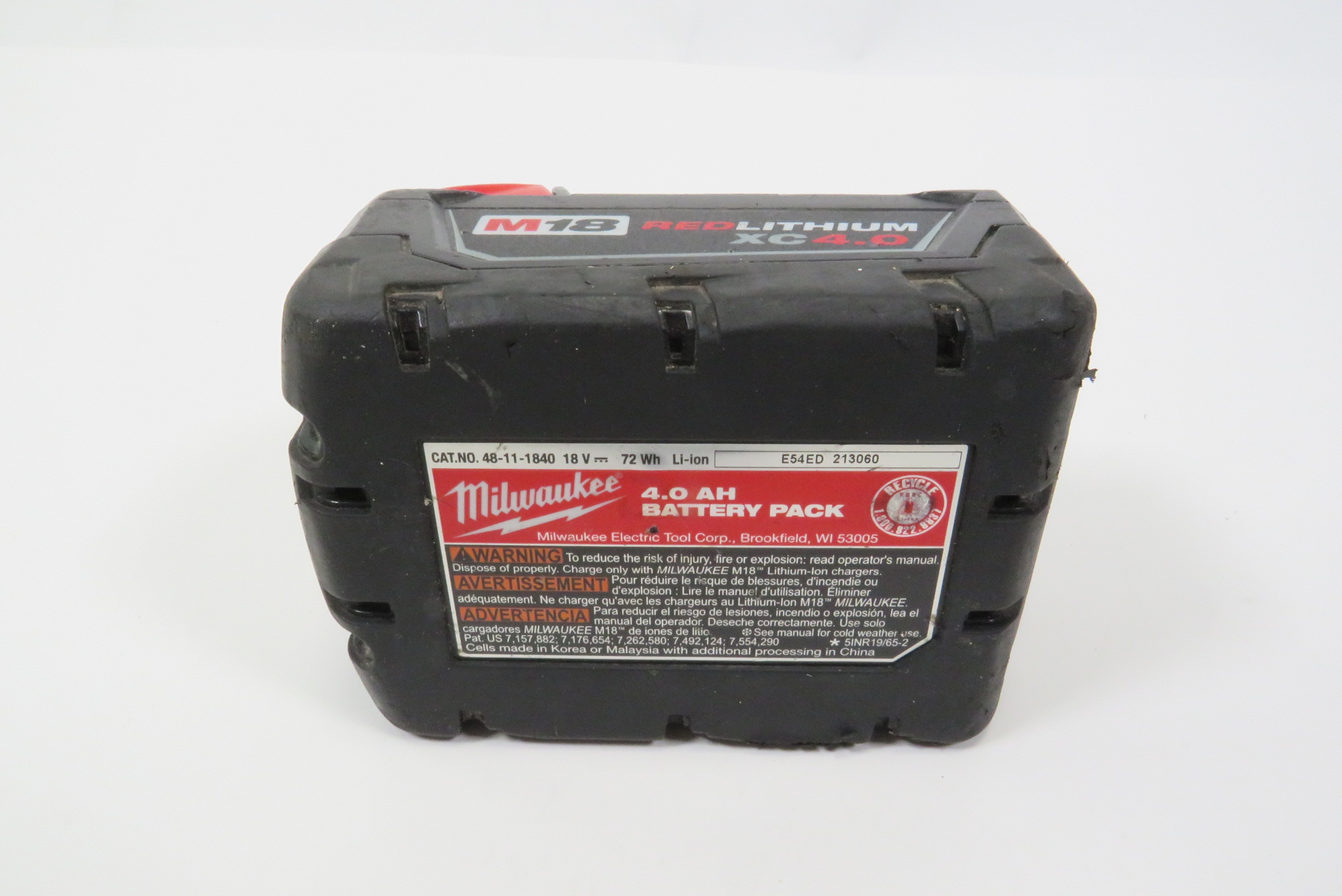 Milwaukee 48-11-1840 M18 18V 4Ah Lithium-Ion Battery 2207