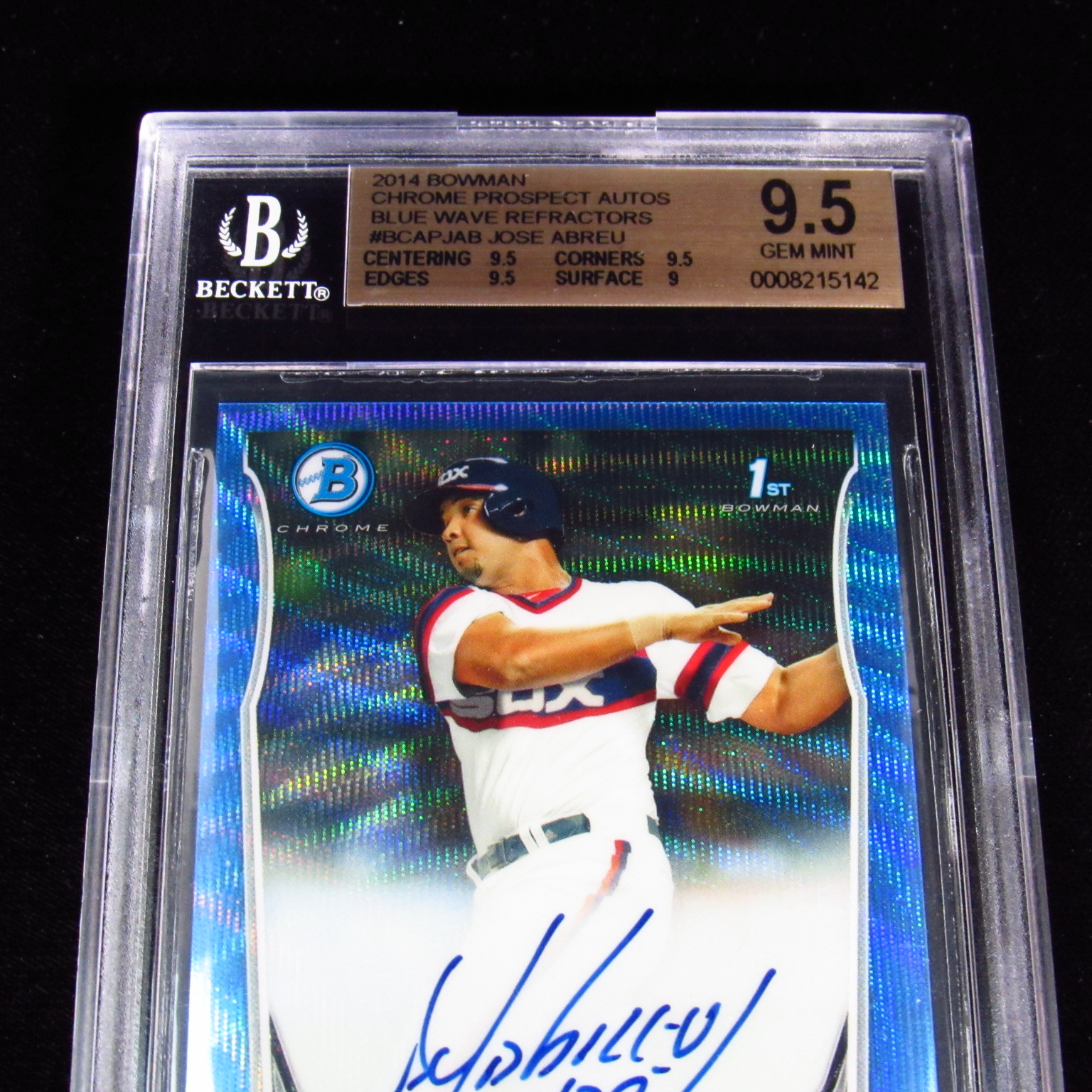 Jose Abreu BCAP-JAB Autographed Topps White Sox Beckett Gem Mint 9.5 ...