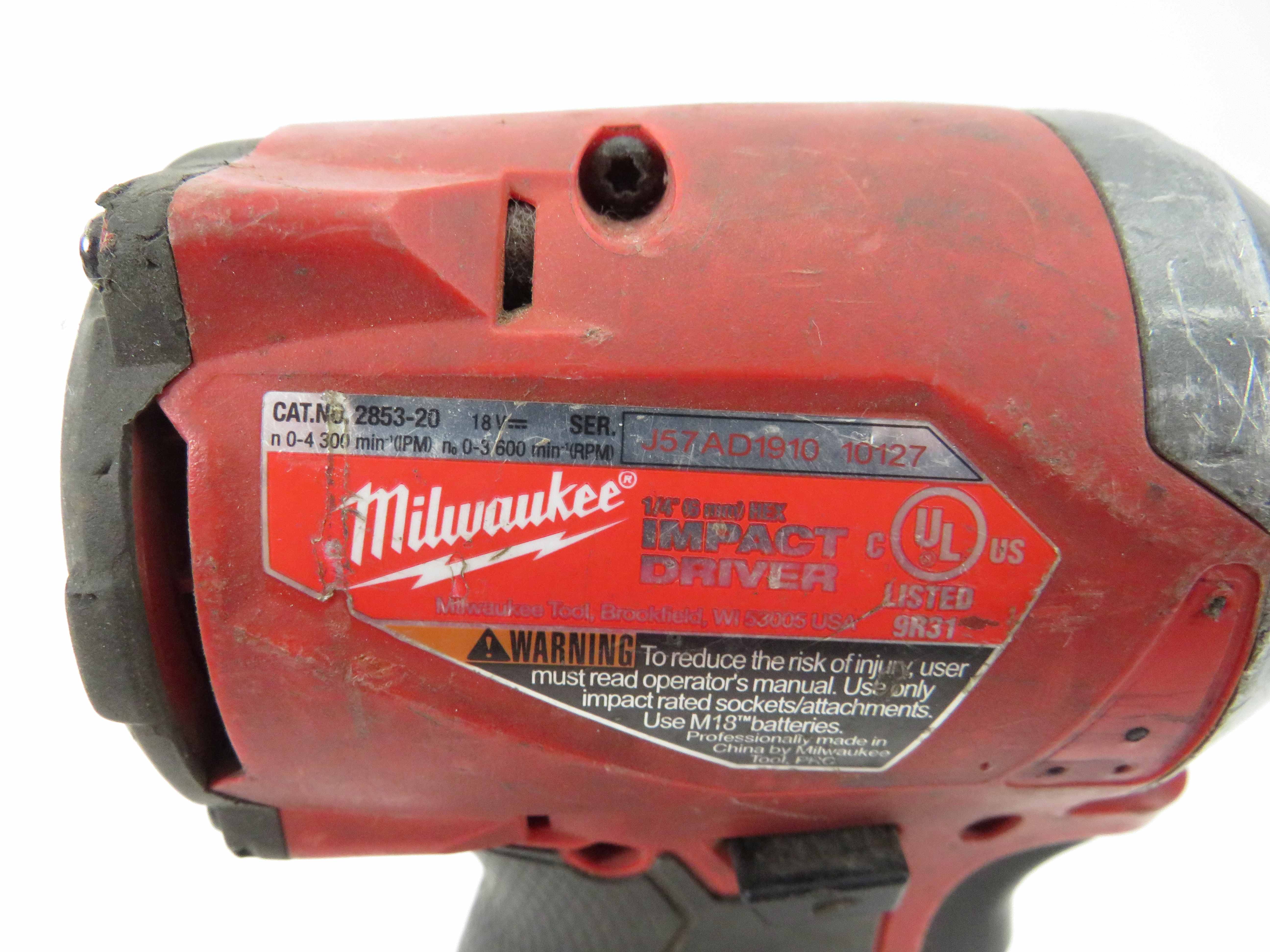 Milwaukee 2853-20 M18 FUEL Brushless Cordless 1/4" Hex Impact Driver 1574