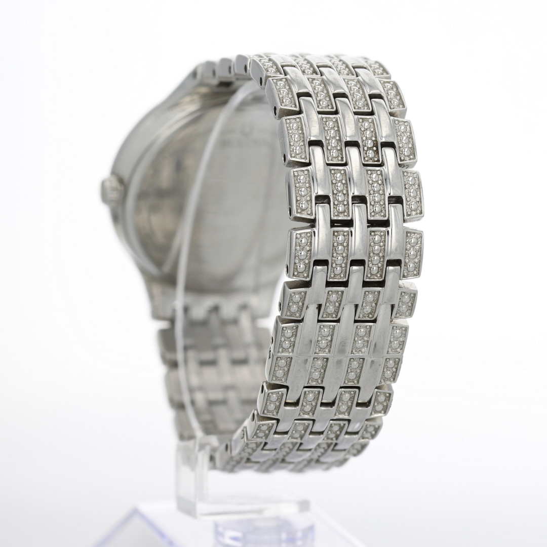 Bulova Phantom Black Pavé Crystal Dial Quartz Stainless Steel Men's ...
