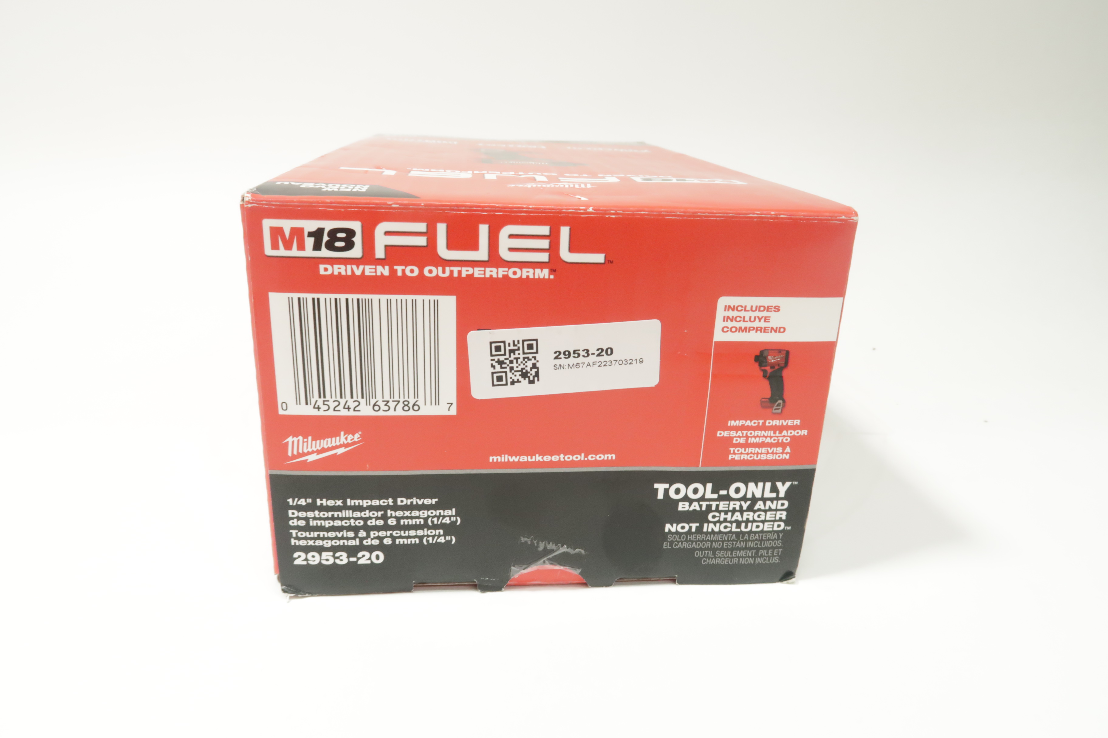 Milwaukee 2953-20 M18 FUEL 18V Brushless Cordless 1/4" Hex Impact ...