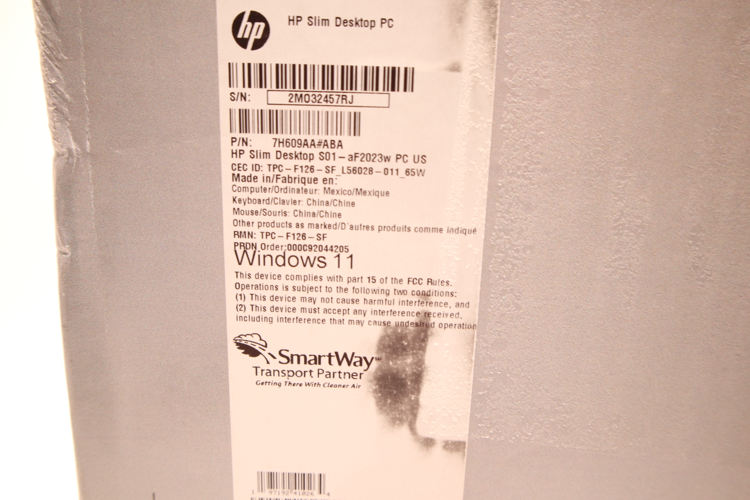 HP S01-aF2023w Tower Windows 11 Intel Pentium J4050 2.0GHz 256GB SSD 8GB RAM