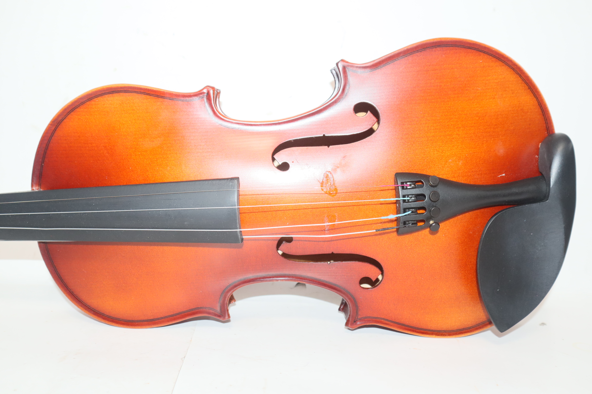 Mendini By Cecilio MV300 4/4 Satin Antique Student Violin 0483 & Bow & Case