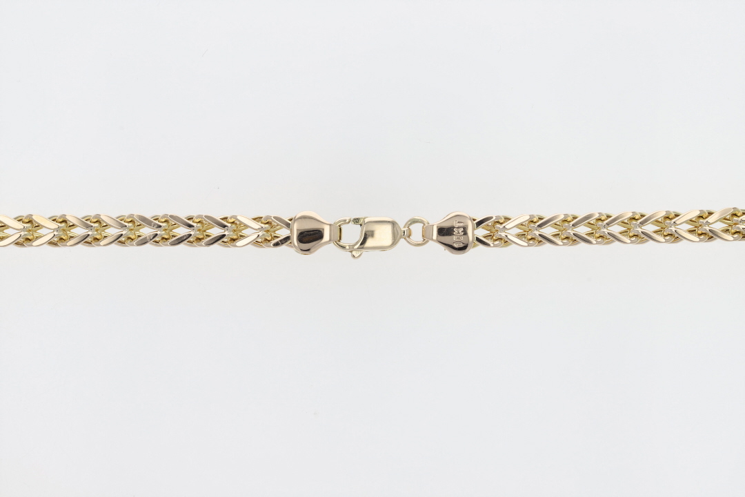 3.6mm Foxtail Link Chain 20" Necklace 10k Yellow Gold 8.08 Grams