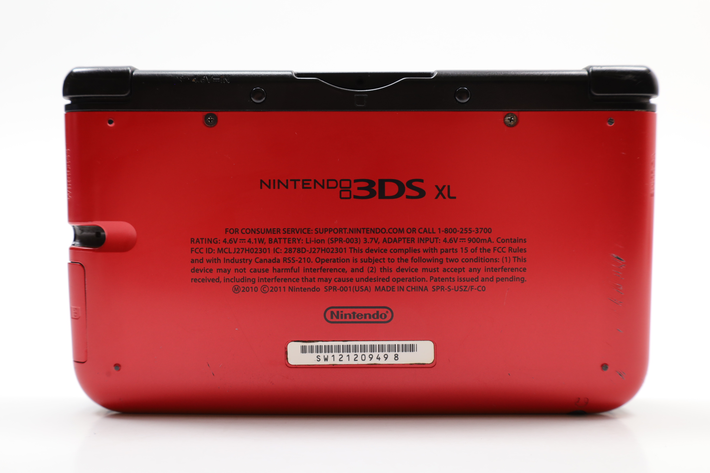 Nintendo 3DS XL SPR-001 3D Dual-Screen Handheld Game System - Red (5048)