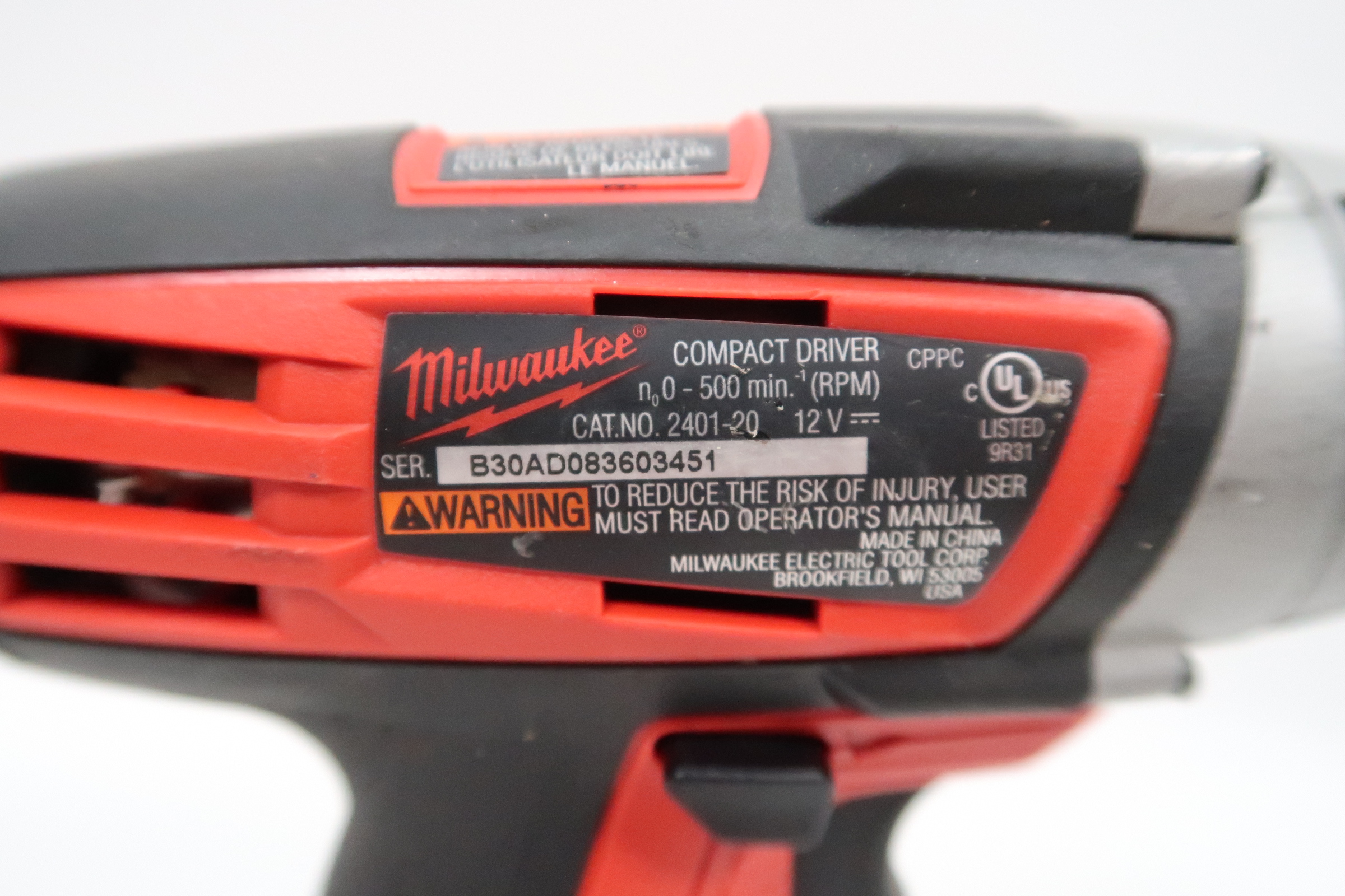 Milwaukee 2401-20 M12 12-Volt Lithium-Ion Cordless 1/4 in. Hex Screwdriver