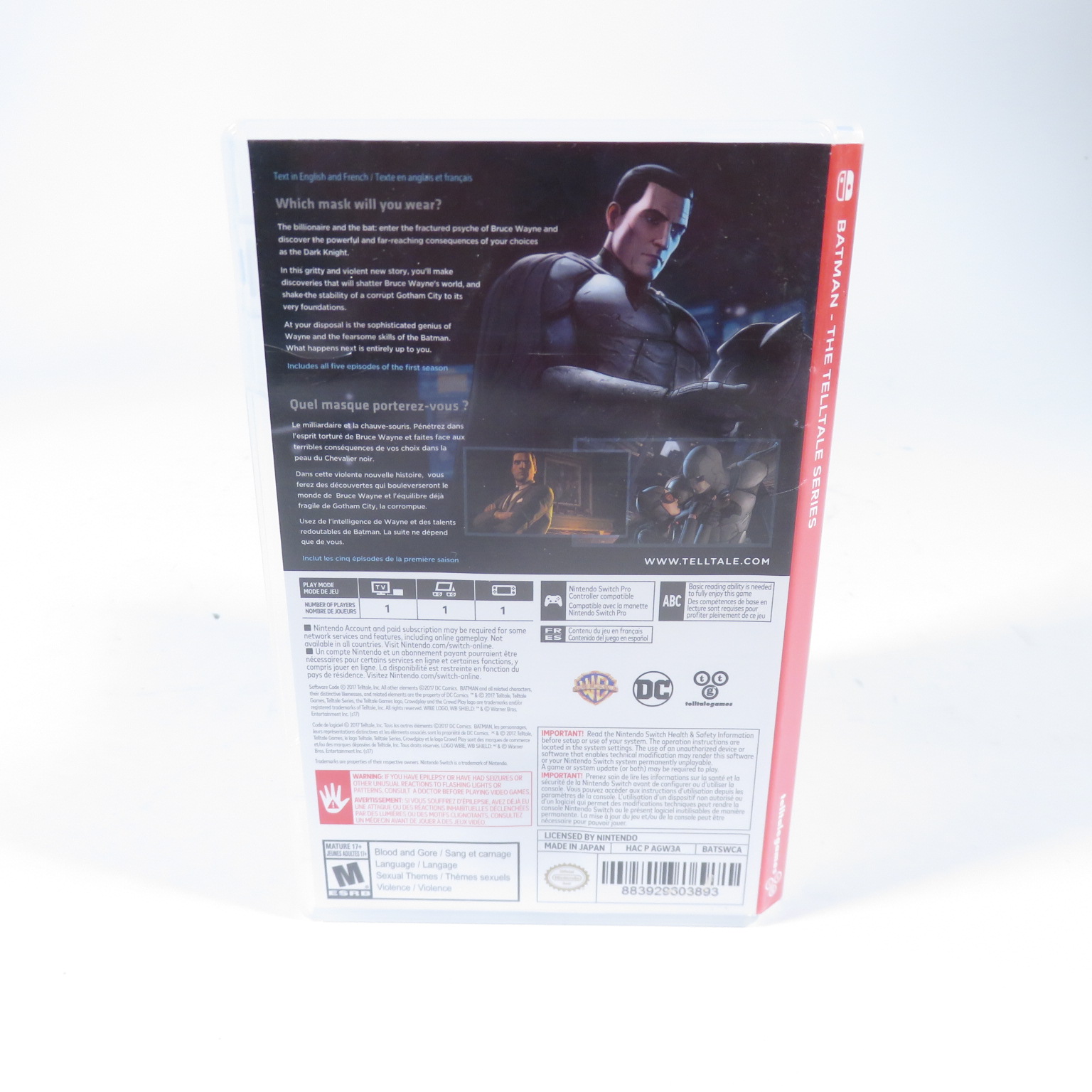 Batman: The Telltale Series Video Game for the Nintendo Switch