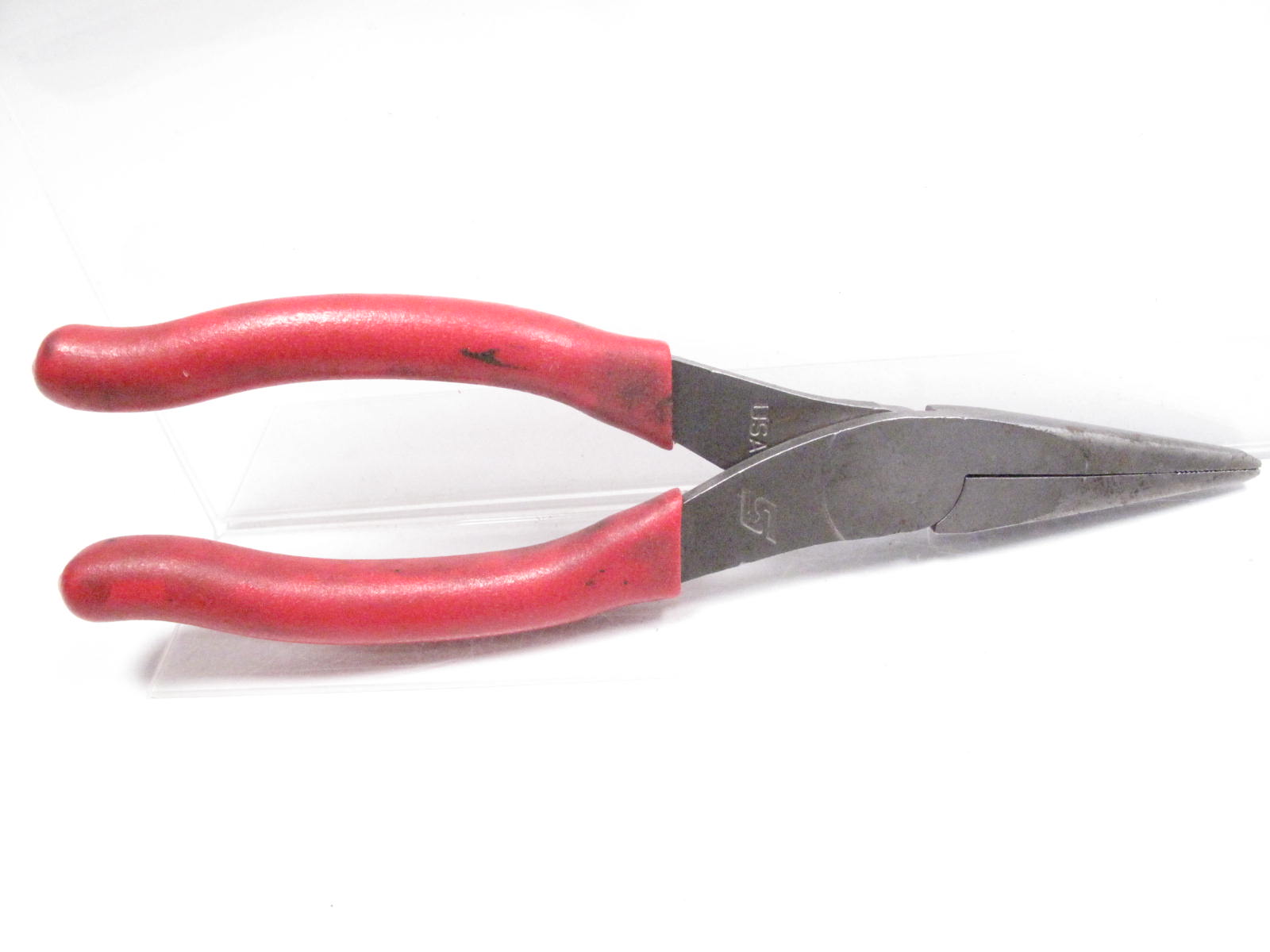 Snap On 96ACF Talon Grip Needle Nose Pliers Red 8"